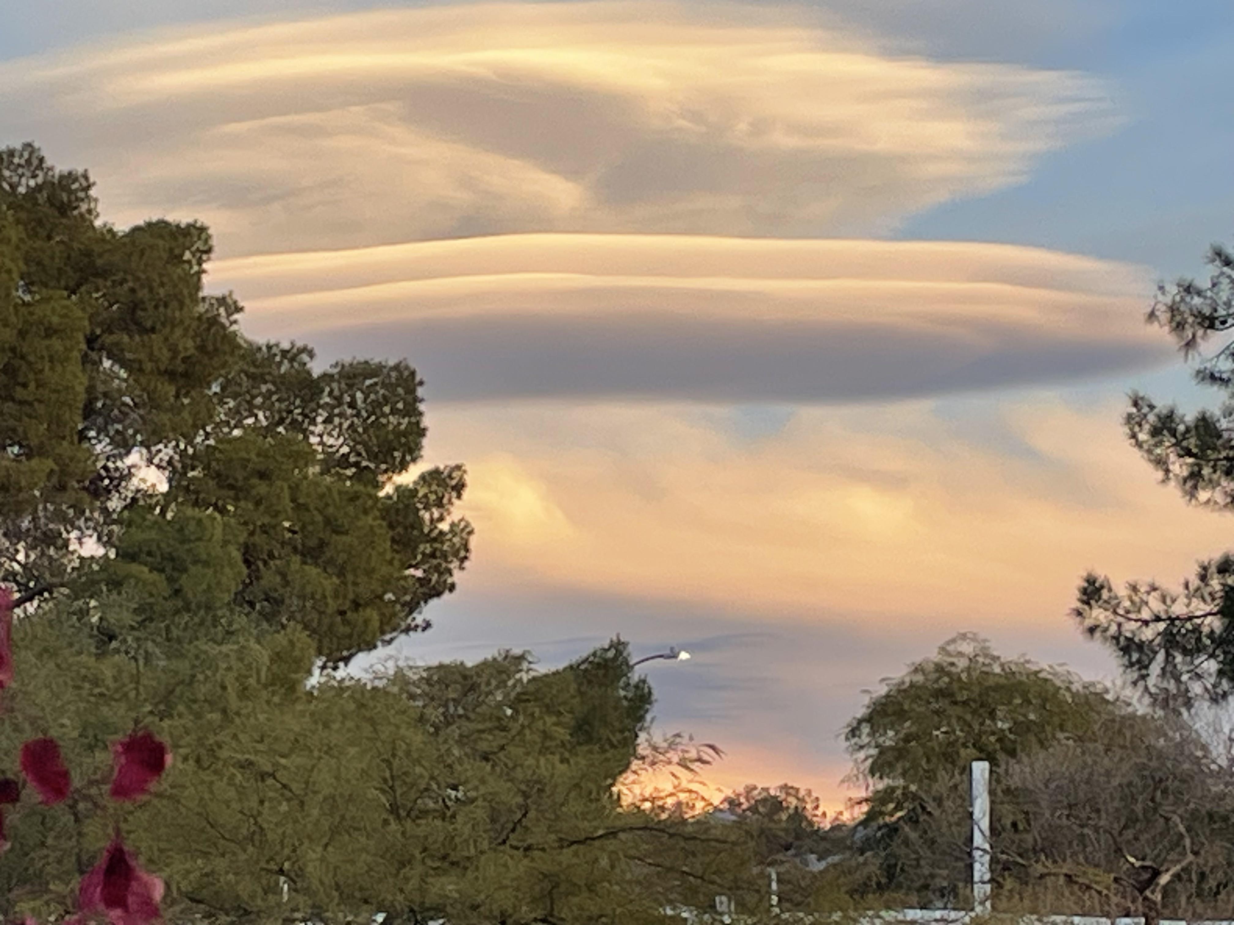 Lenticular clouds over the Rincons | Scrolller