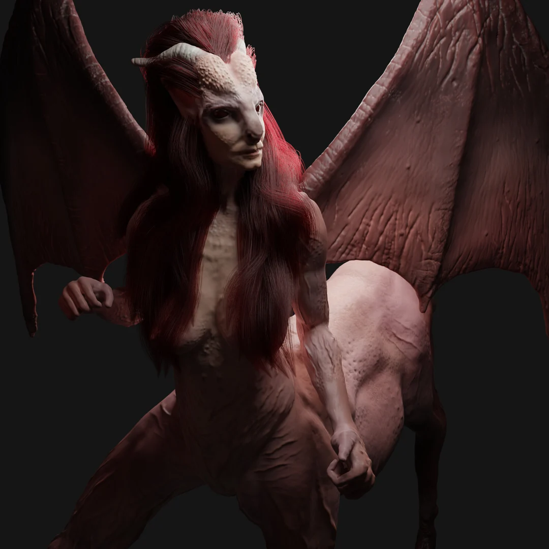 Creature Female Winged Demon by Andri Stefanus | Scrolller