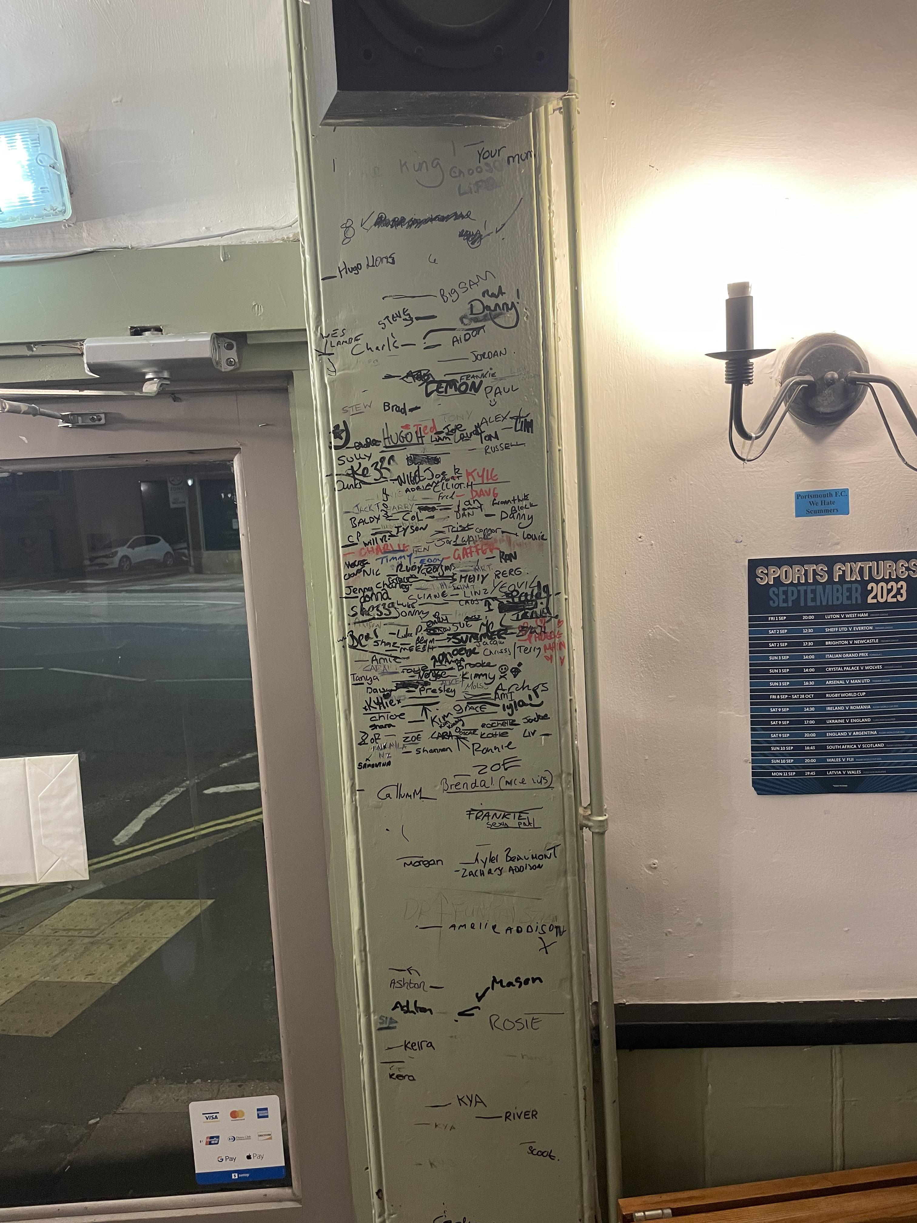 My local pub has a height chart on the wall… | Scrolller