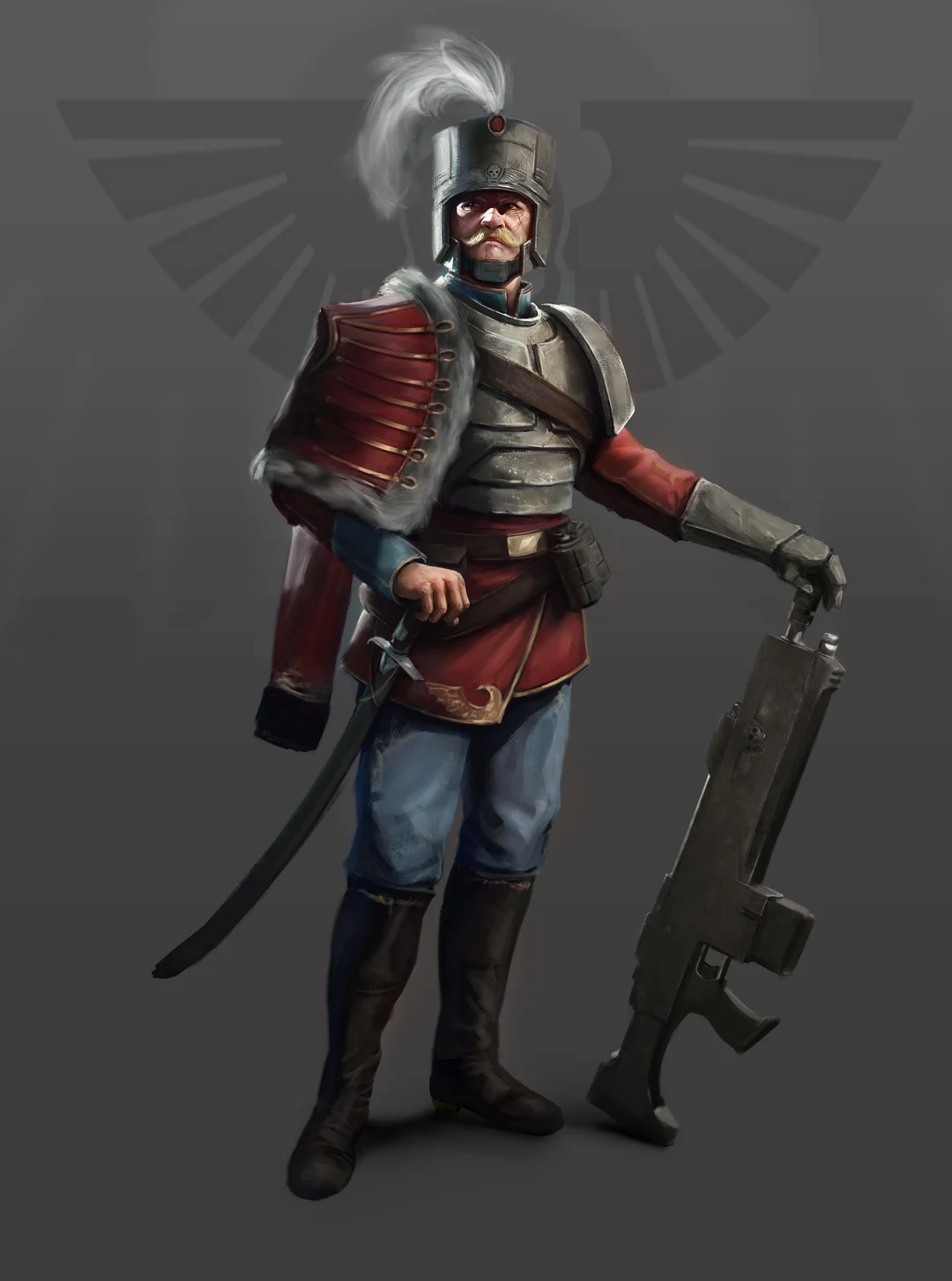 Hello guys! Here's a 40k commission work I just did and wanted to share! A Hussar Imperial Guard ...