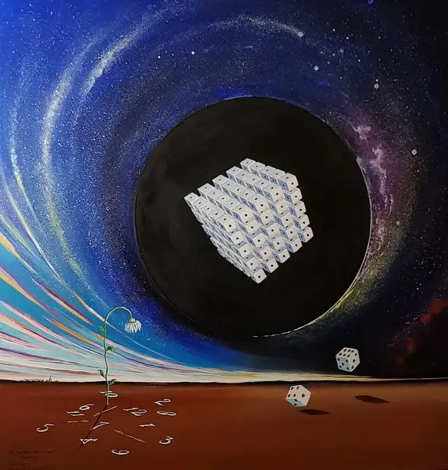 My son asked me to paint Singularity, me ( kandarb), Acrylic on canvas, 2022 | Scrolller