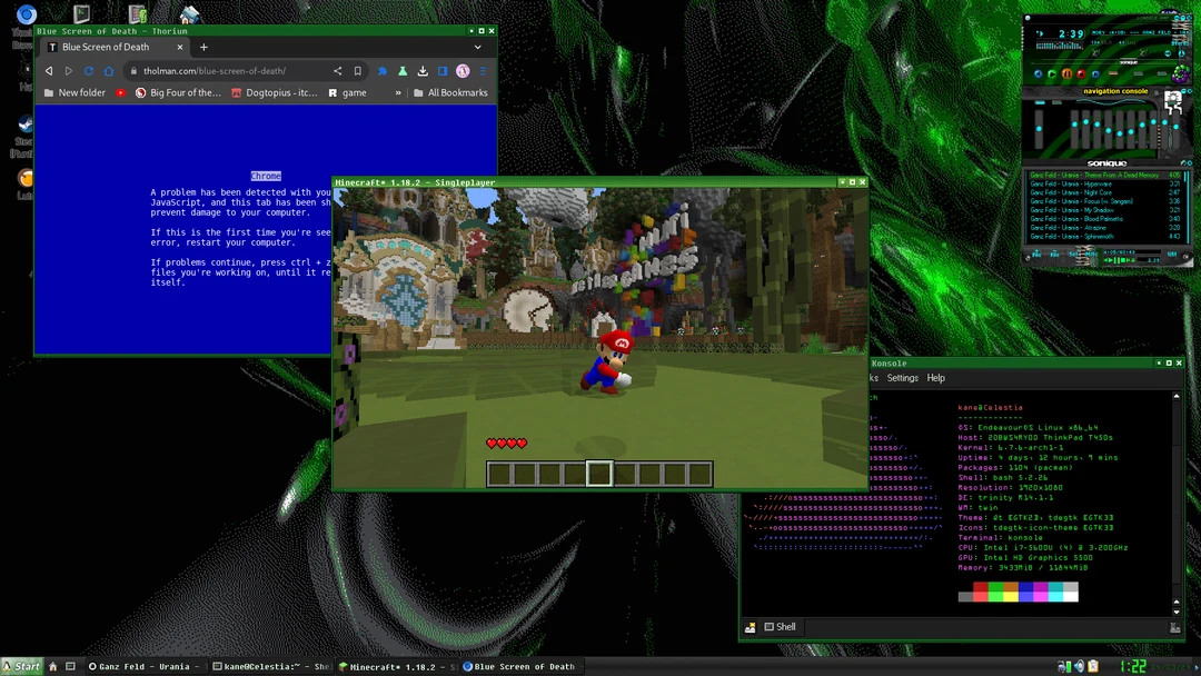 Discover more like Unixporn: [Trinity TDE] a little dark Aero... man I don't rice as hard as I ...