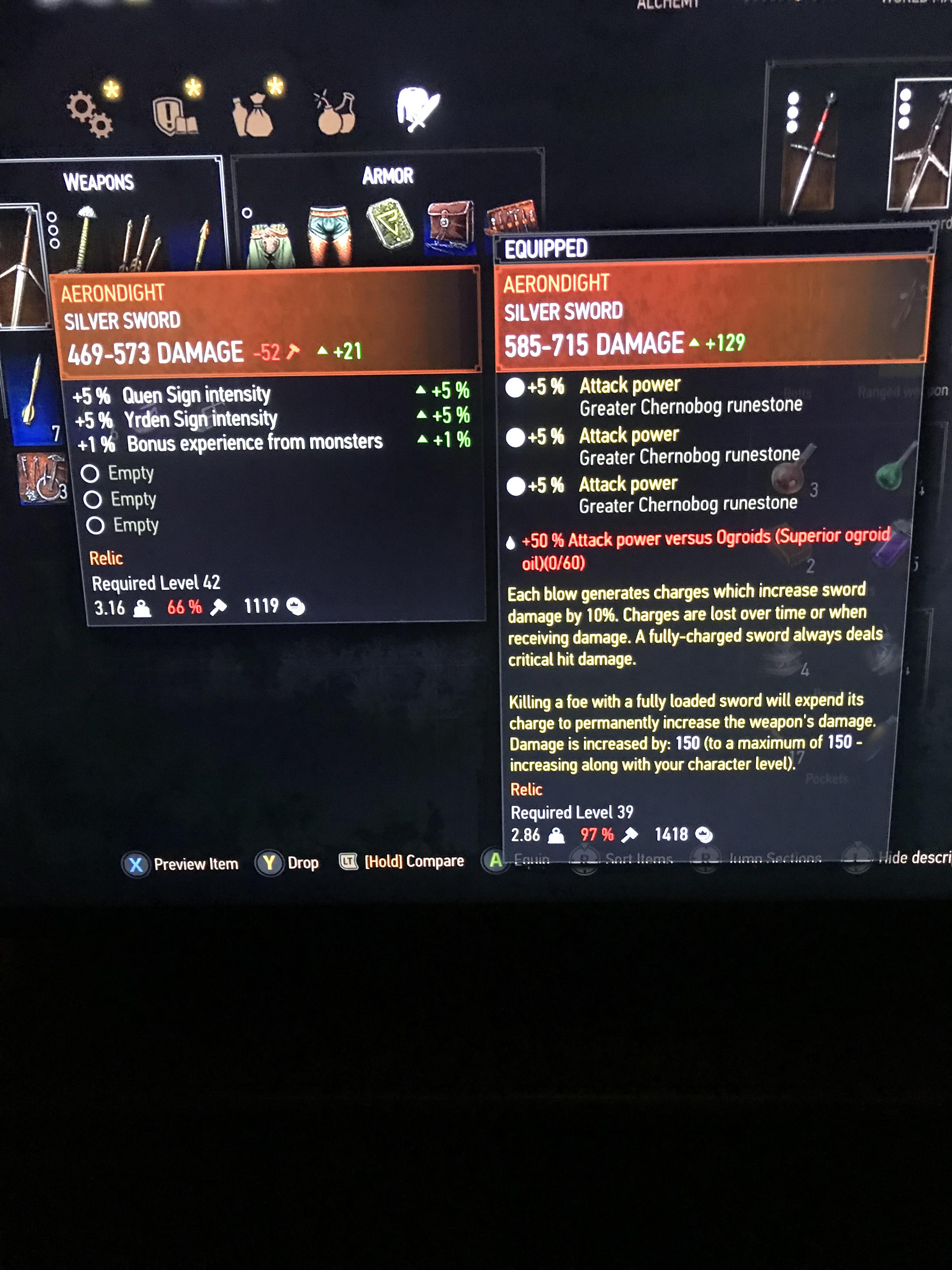 Two Aerondights but with different stats? | Scrolller