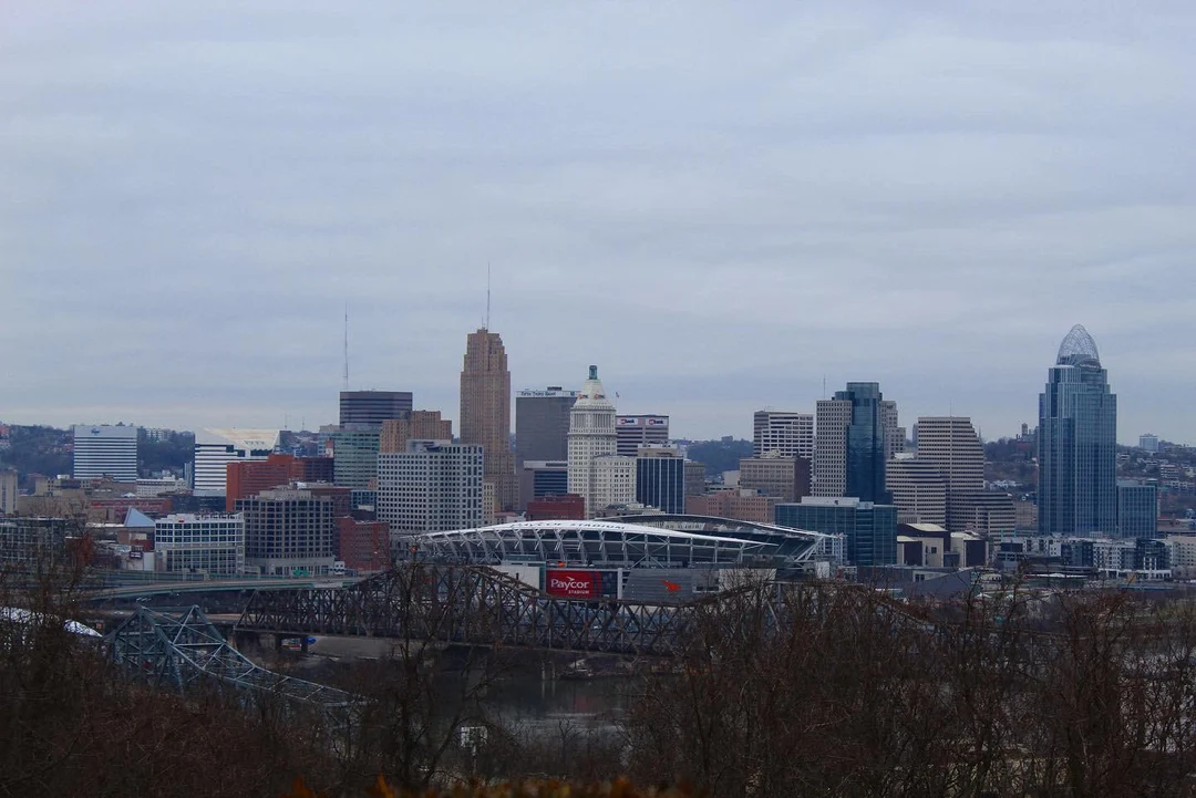 Cincinnati, Ohio from Devou Park in Kentucky | Scrolller