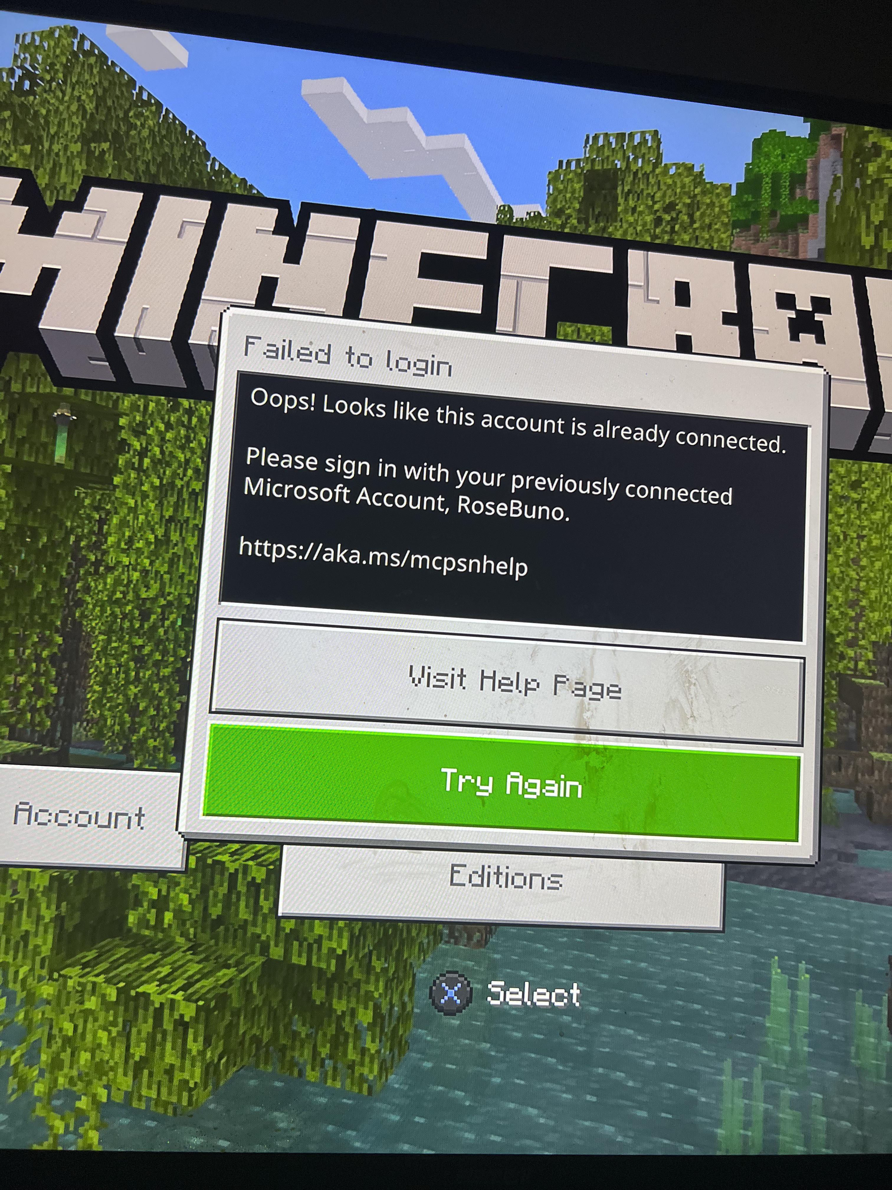 Failed to login to Microsoft account. I’ve tried signing into multiple different Microsoft ...