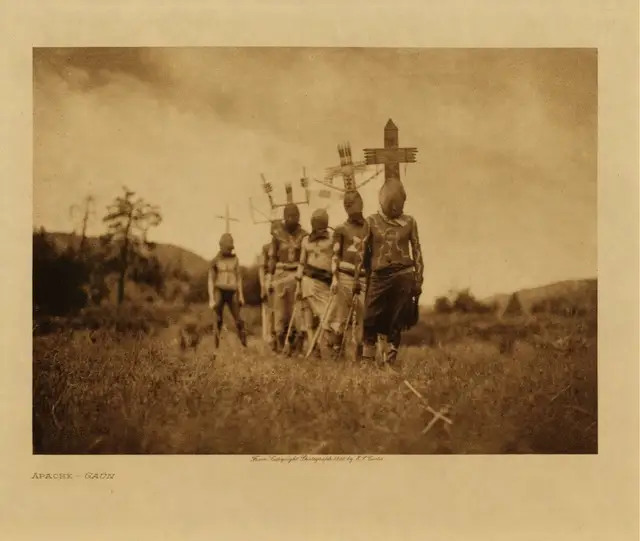 Apache Ghost Dance ceremony, taken by Edward Curtis circa 1906. | Scrolller