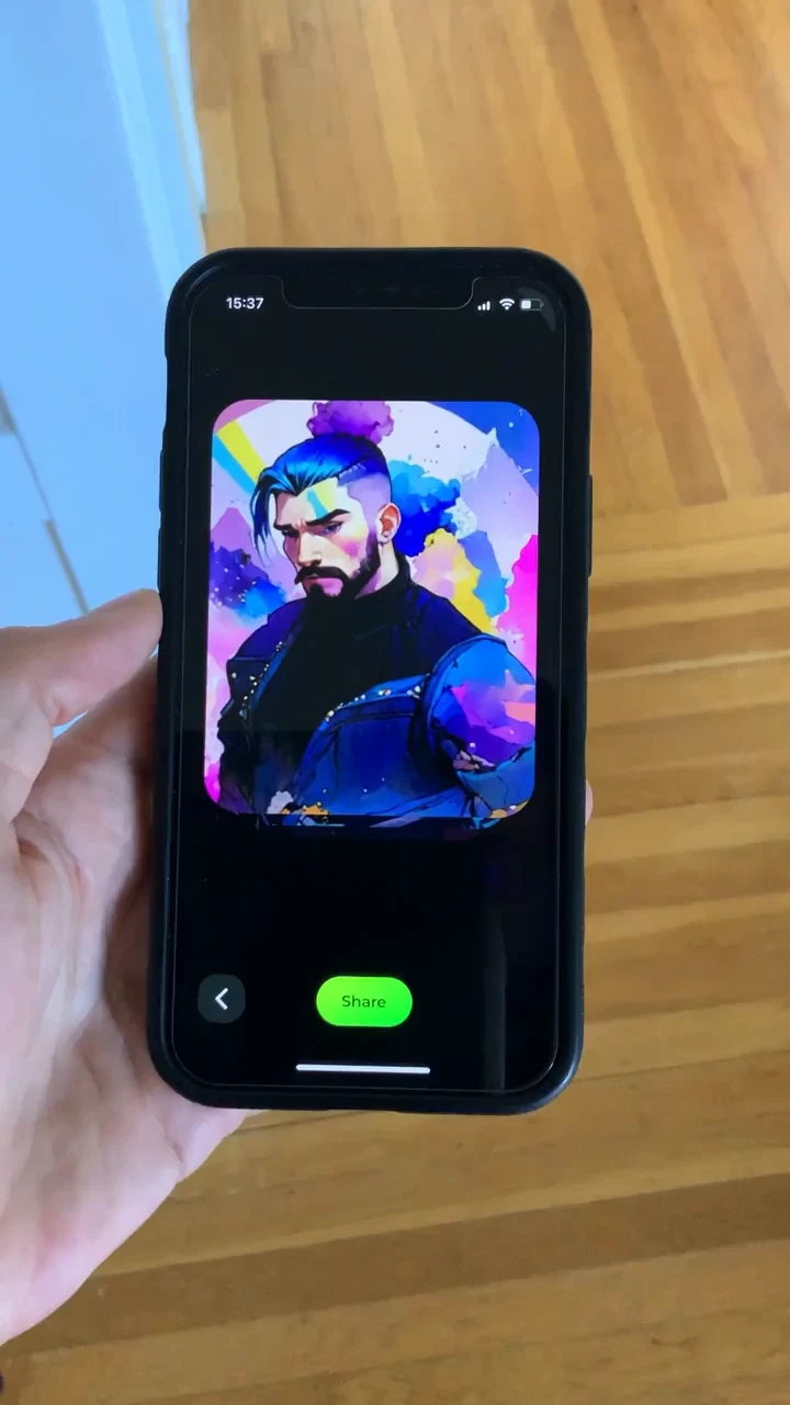 Made a holographic Hanzo card on my phone | Scrolller