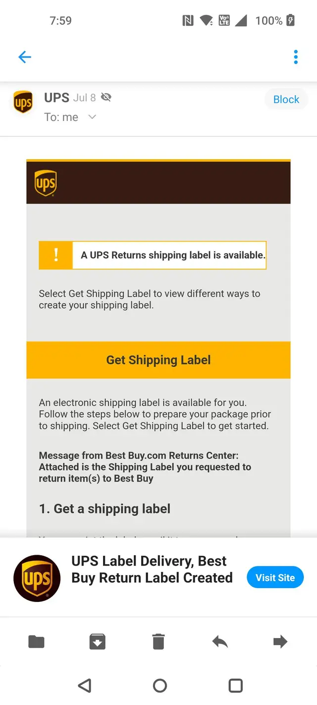 UPS created a label that was shipped and delivered but seller said they haven't received it and ...