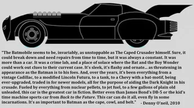 Denny O'neil on the Batmobile | Scrolller