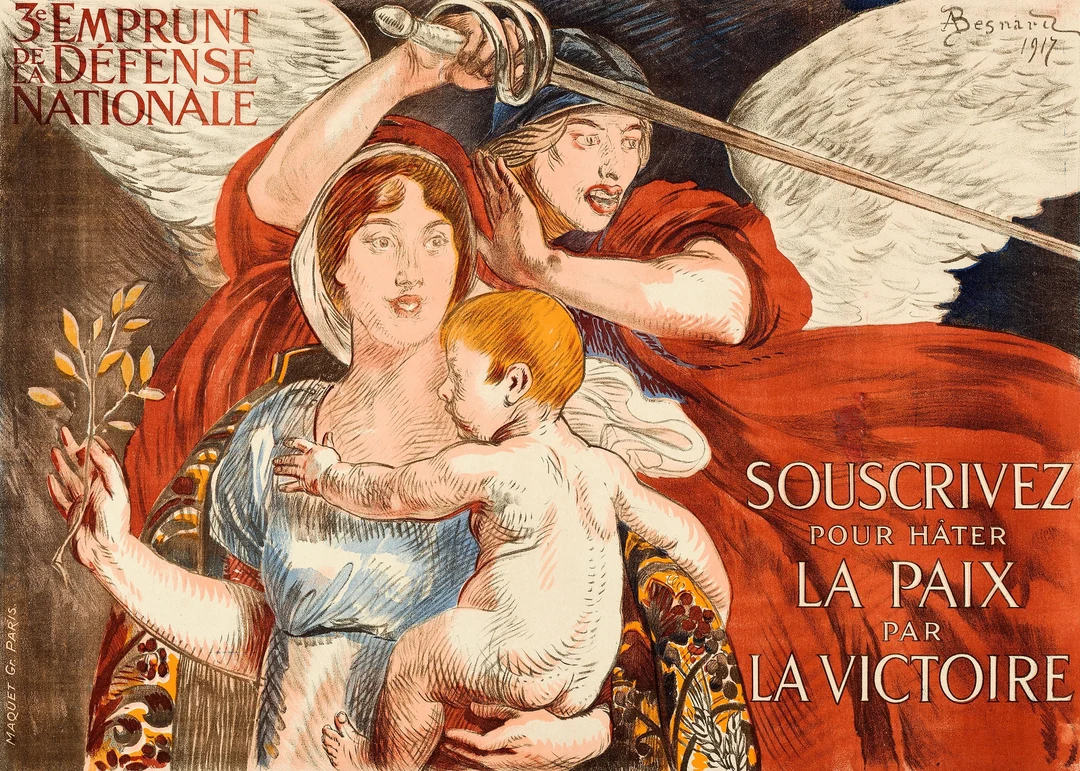 World War I French propaganda poster (1917) by Paul Albert Besnard | Scrolller