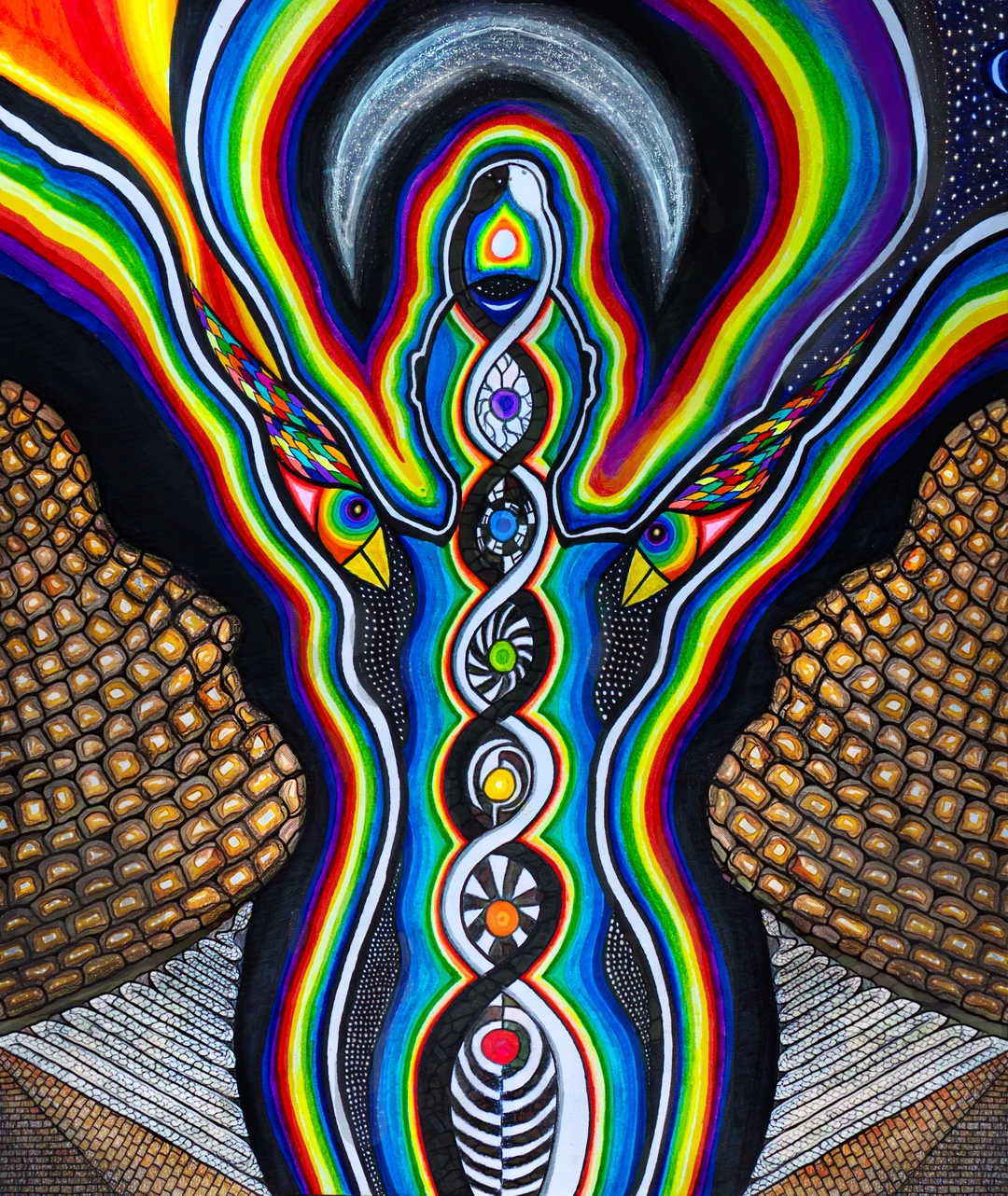 Artwork - Abu Simbel, Satin Bees, Sharpie, 2022 | Scrolller