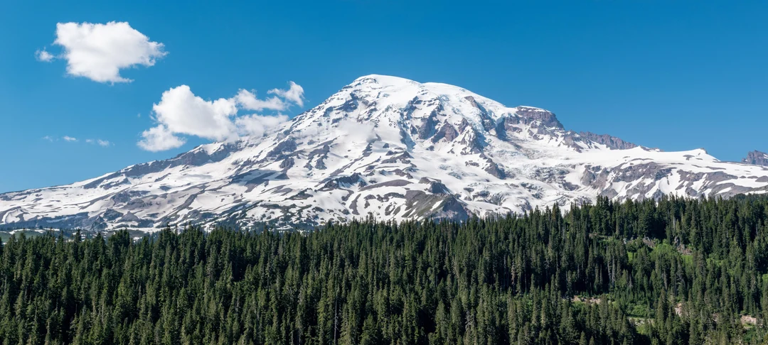 Mount Rainier, seen from Reflection Lake in Mount Rainier NP [5962x2683] [OC] | Scrolller