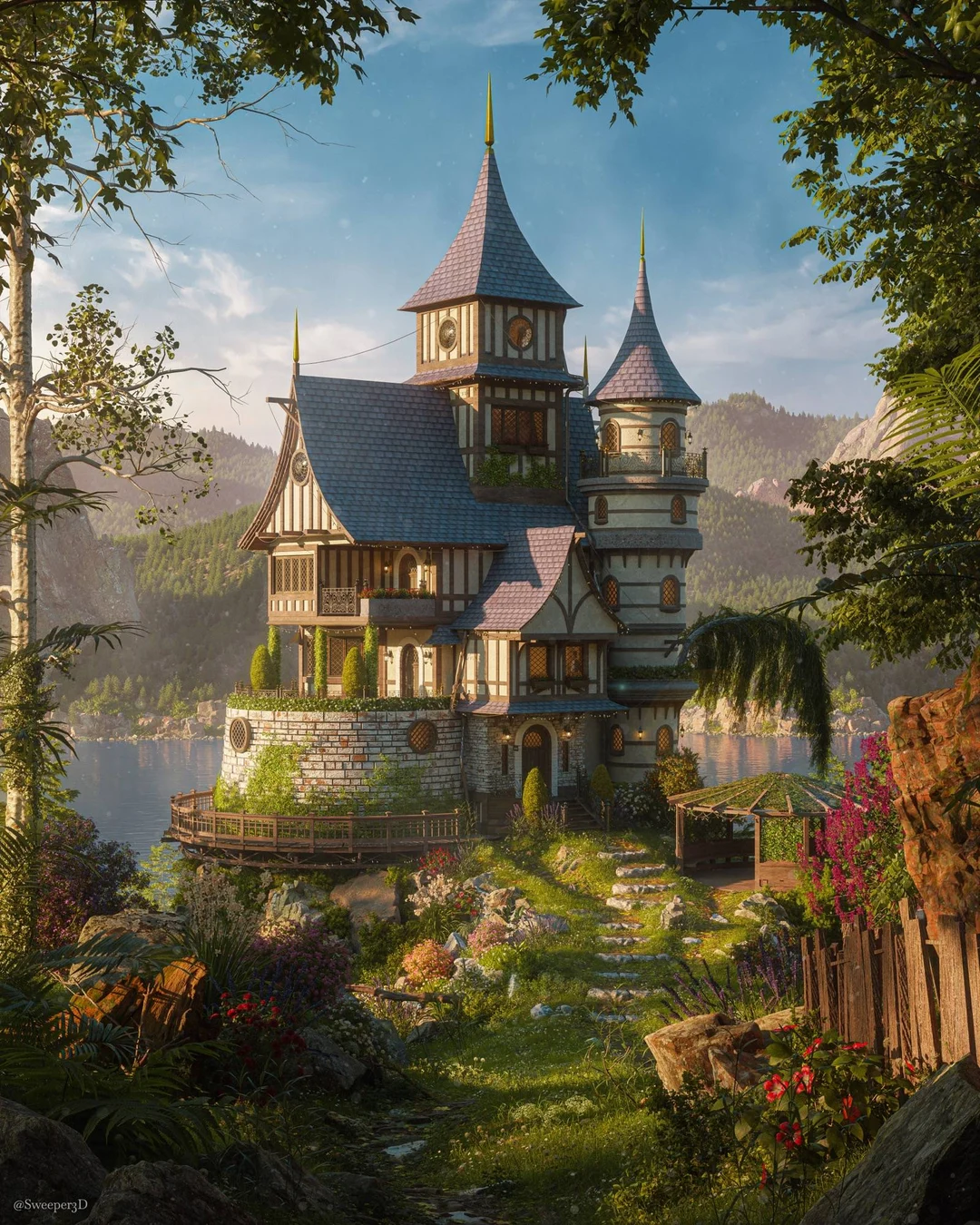 Tudor Garden, by Sweeper3D | Scrolller