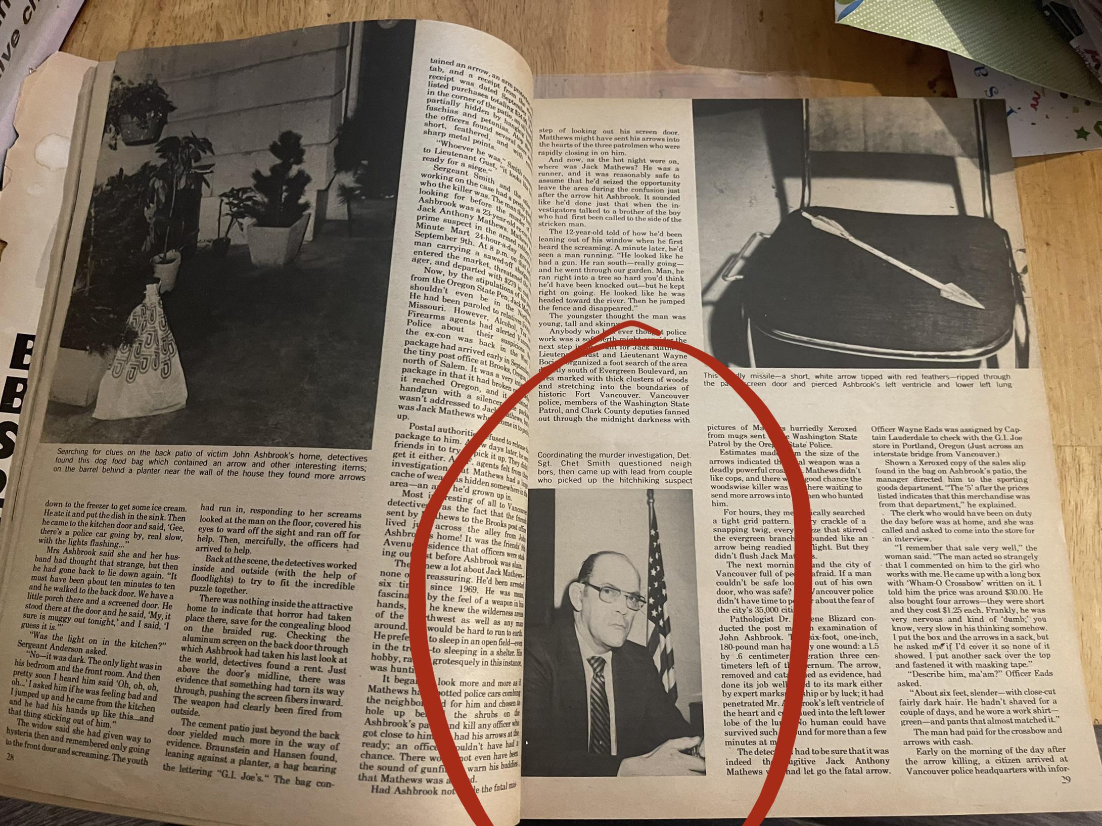 My grandpa was featured in a detective magazine in the 70s as the lead detective on a murder ...