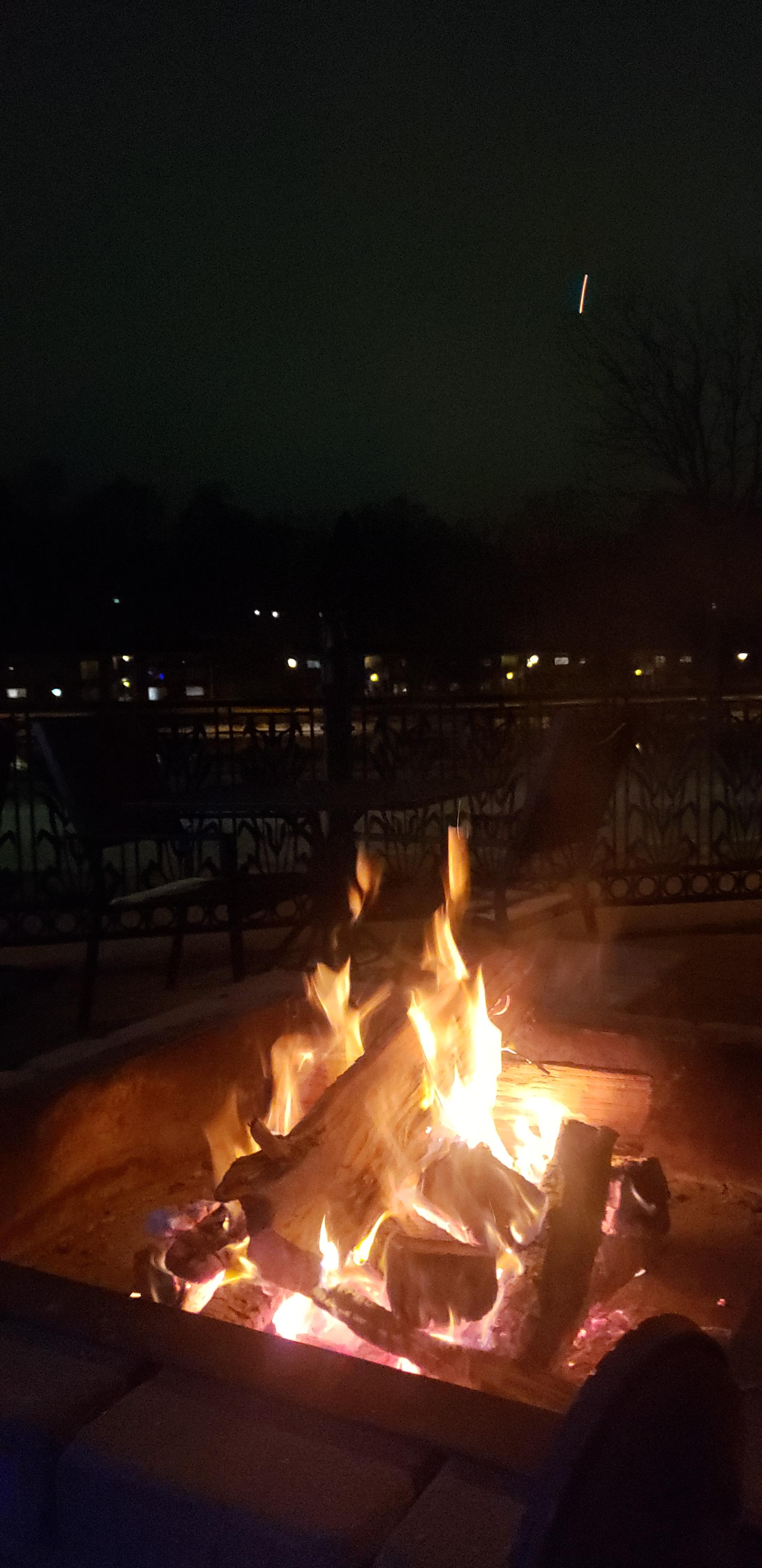 Bonfire by the river | Scrolller