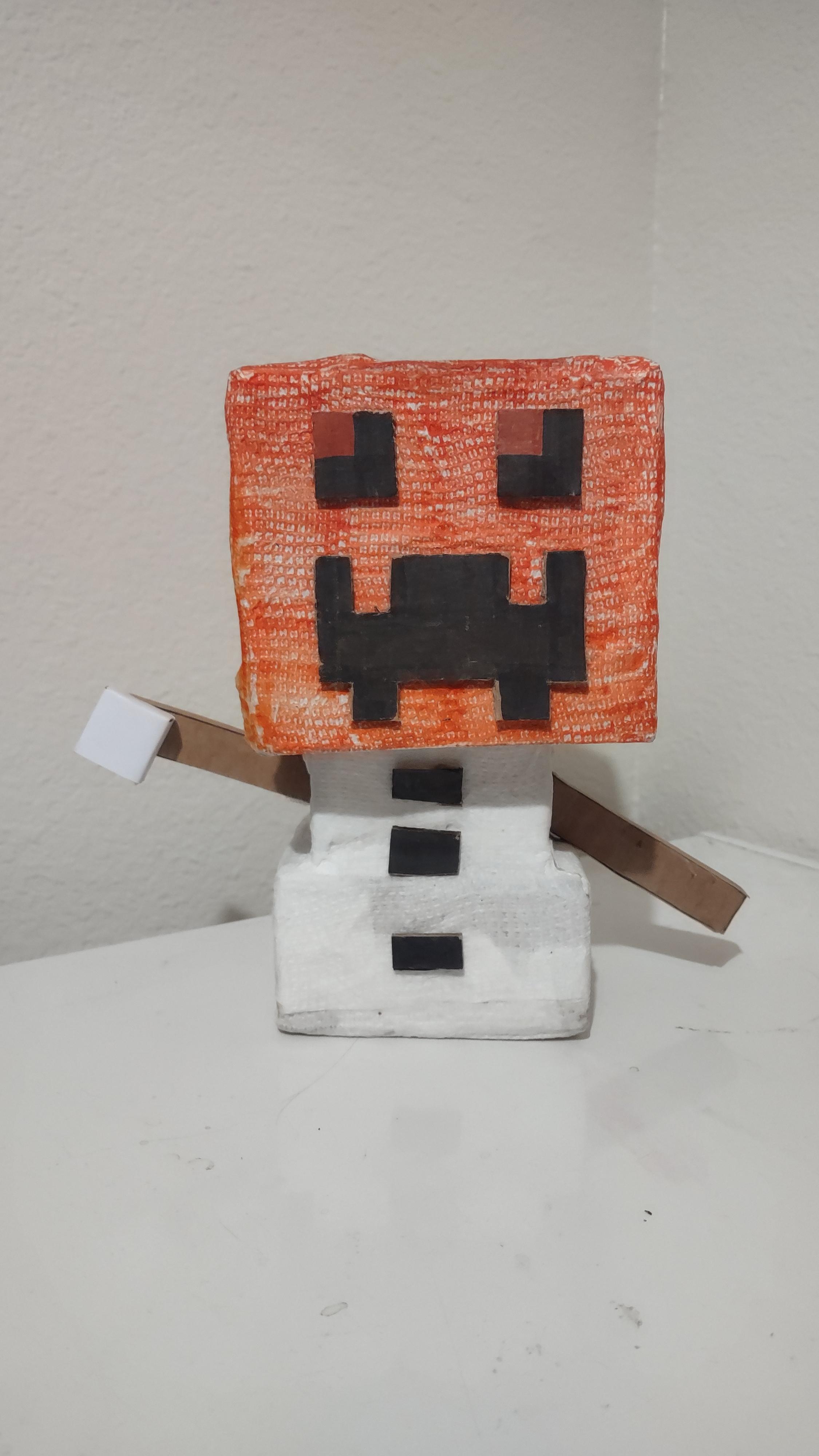 [OC] Snow Golem, cardboard papercraft | Scrolller