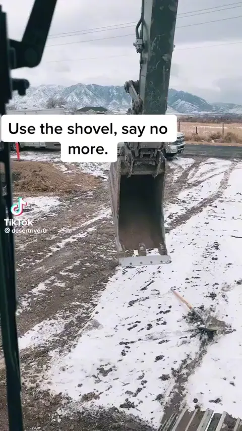 Excavator and a shovel | Scrolller