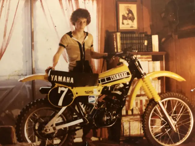 My dad and his motocross racing bike 1981 | Scrolller