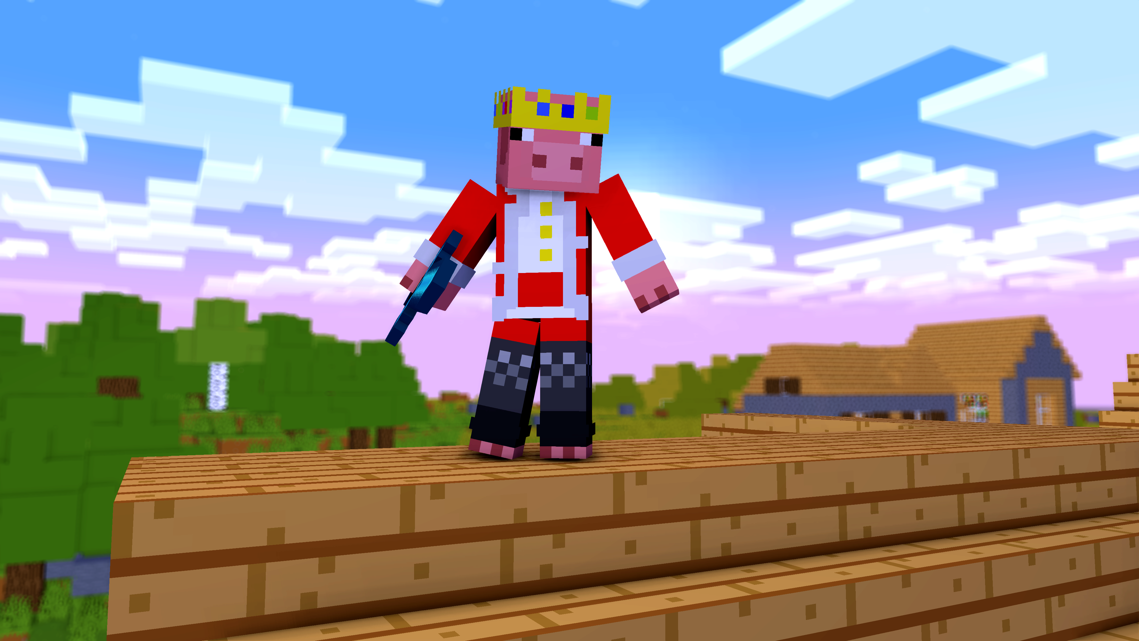 Technoblade Tribute, made in the mojang style [3840x2160] | Scrolller