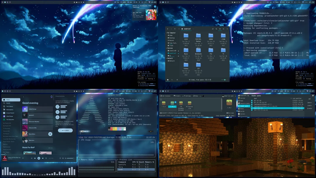 [bspwm] My first rice on my first laptop. | Scrolller