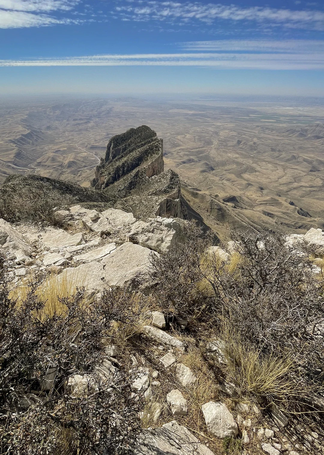 Guadalupe Mountains National Park: The back side of El Capitan from Guadalupe Peak, March 2022 ...