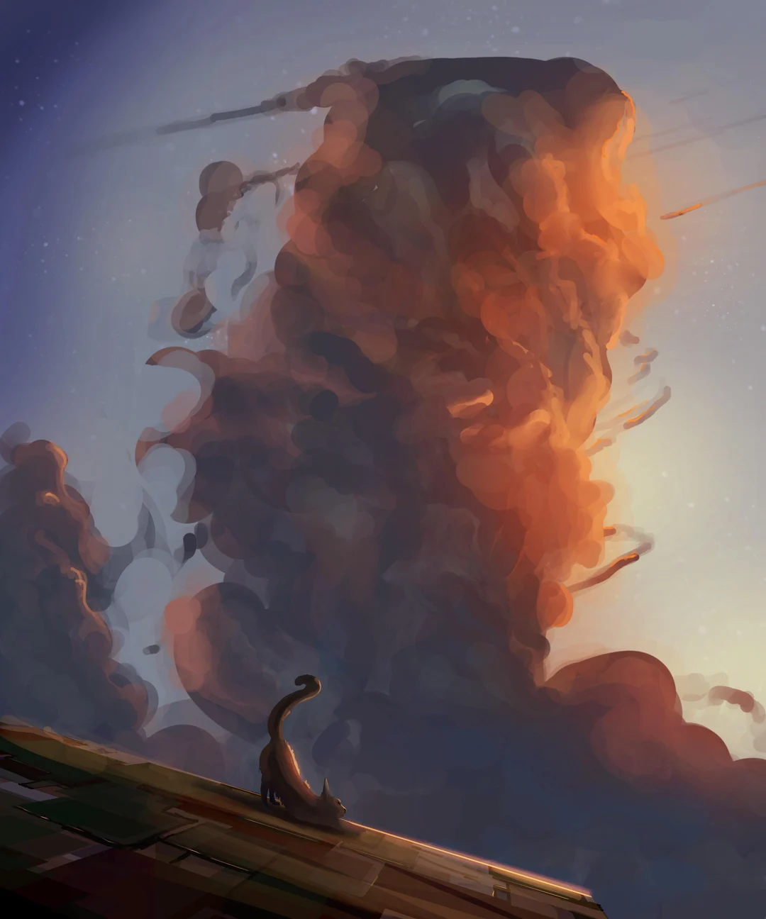 Cloudy cat, (me), Digital, 2024 | Scrolller