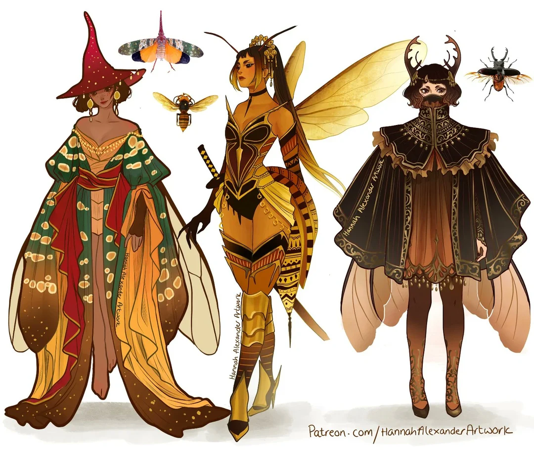 Litchi Lantern Bug, Hornet, Stag Beetle by Hannah Alexander | Scrolller