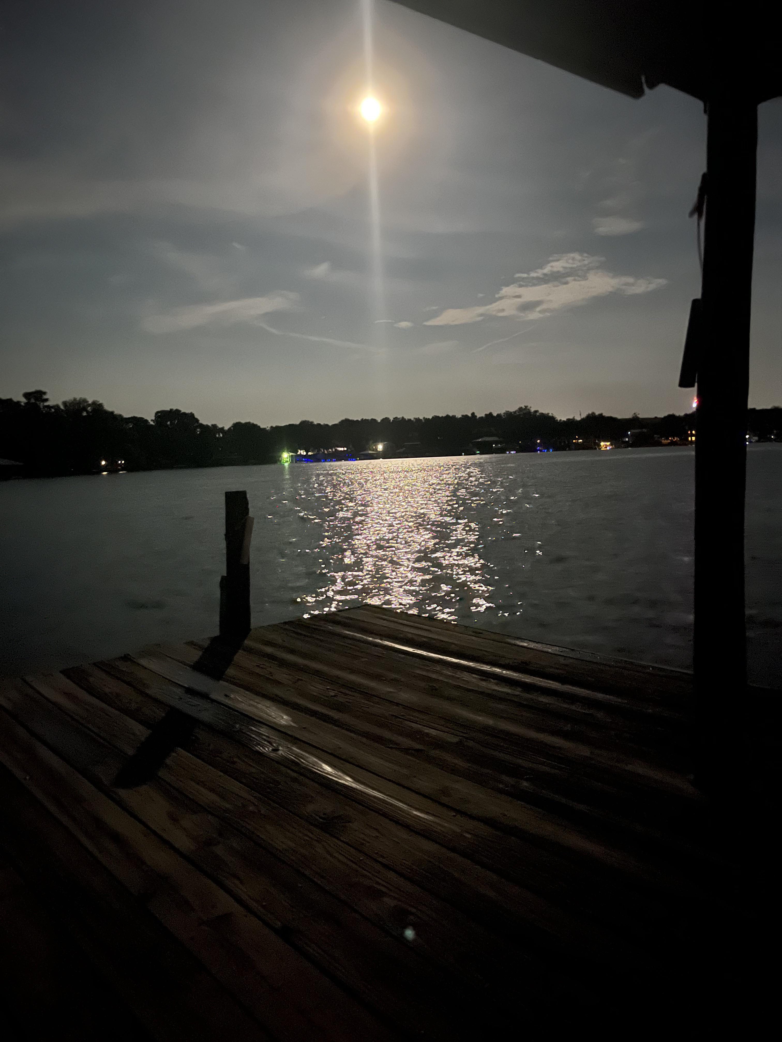 The moon from my dock | Scrolller