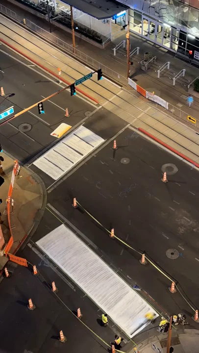 Timelapse of Phoenix Suns Crosswalk Installation | Scrolller