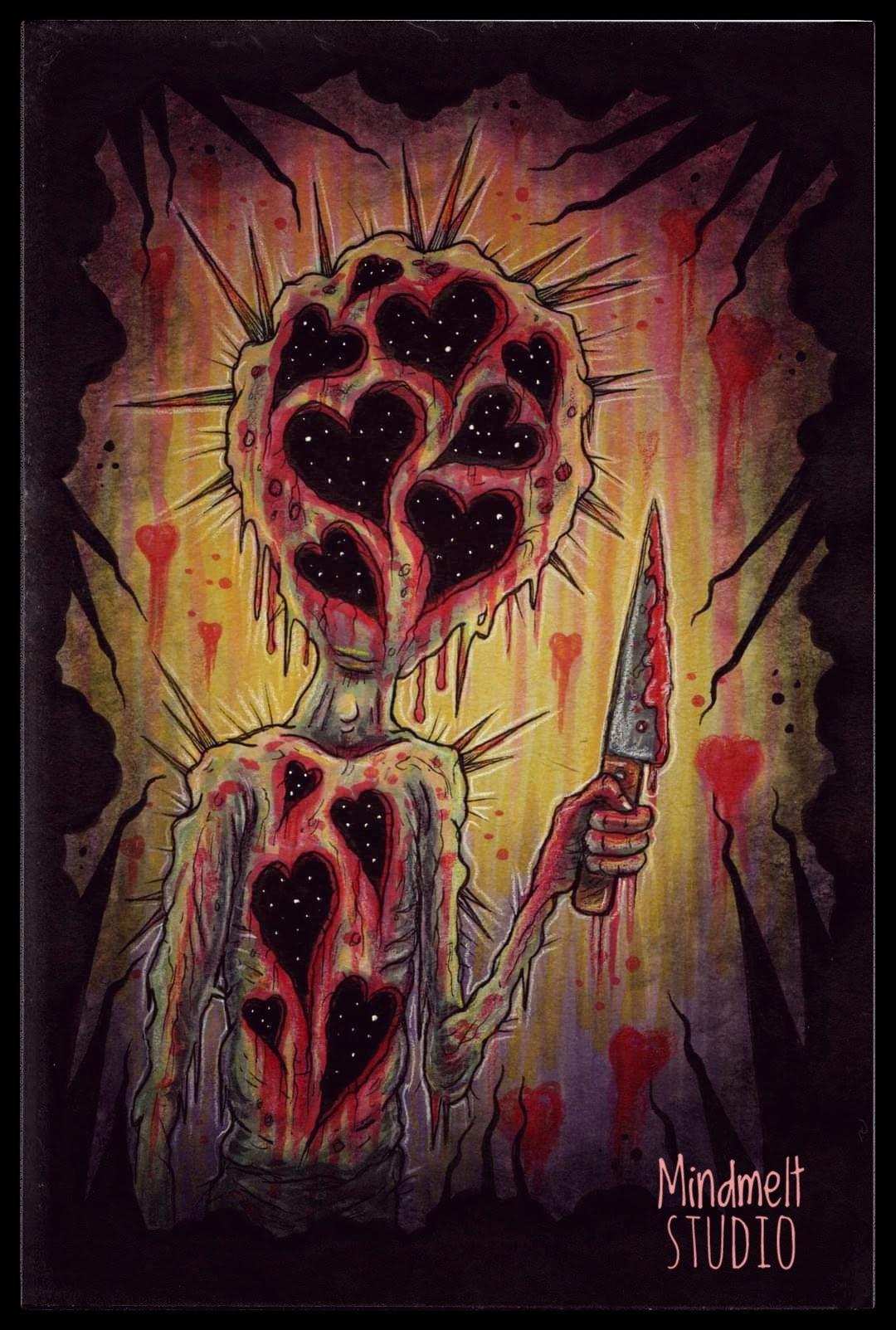 "The Bleeding Heart Man" illustration by Me. | Scrolller
