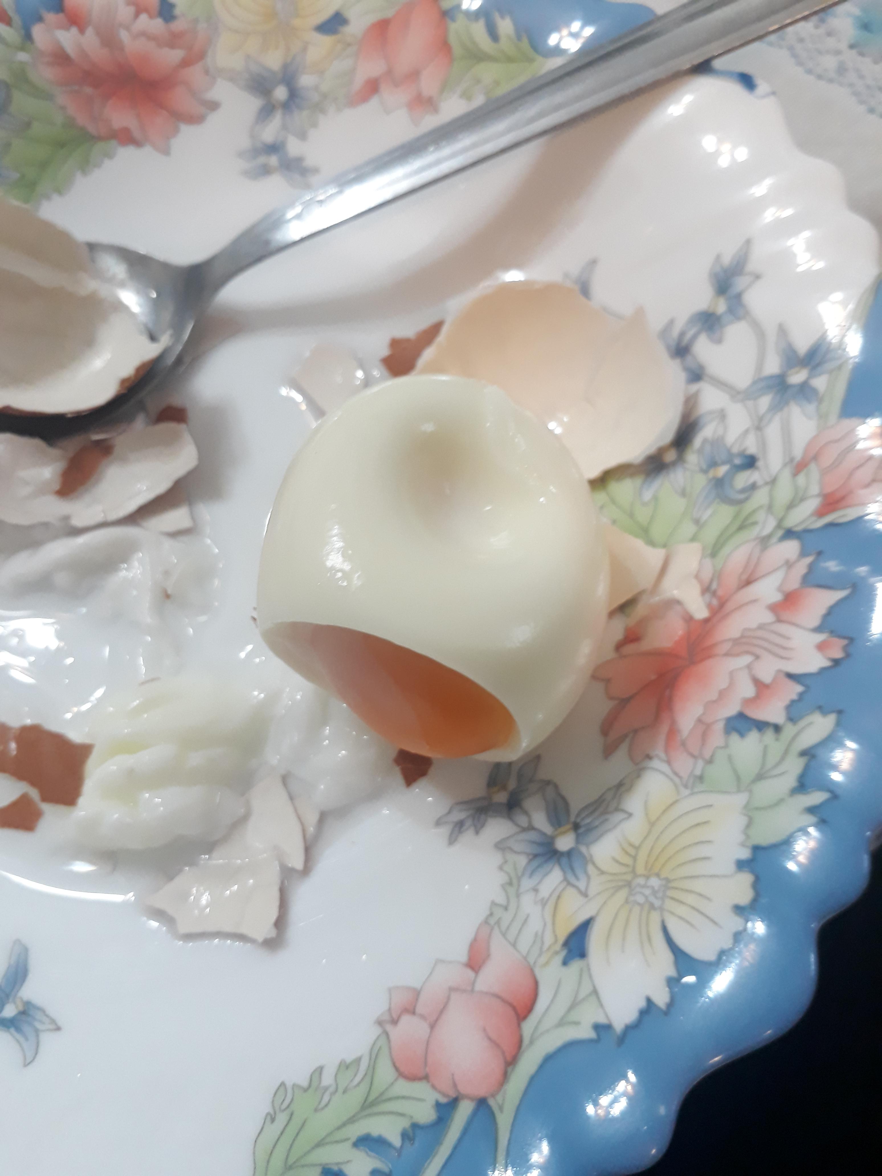 Egg cracked while boiling. | Scrolller