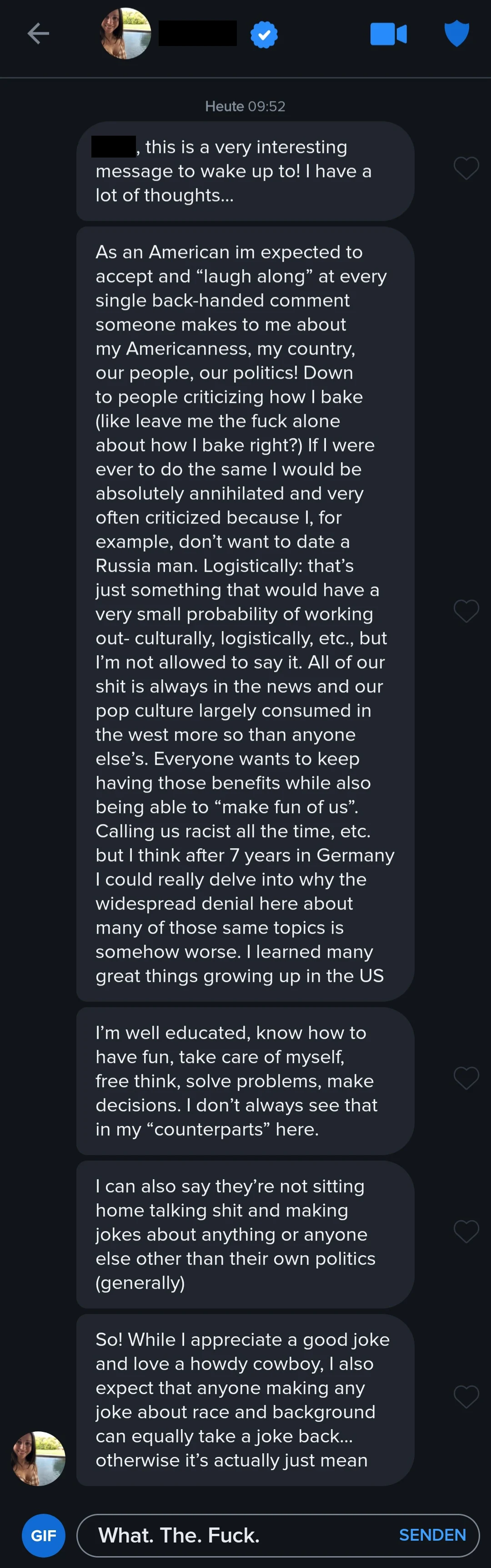 POV: you matched an American living in Europe and opened with "Howdy Partner 🤠" AS A JOKE ...