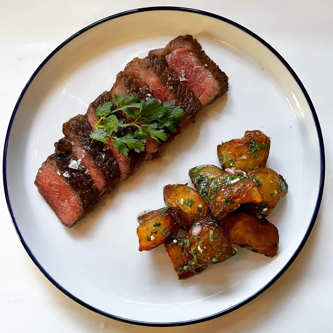Denver Steak. Deep Fried Potatoes. Chimichurri. | Scrolller