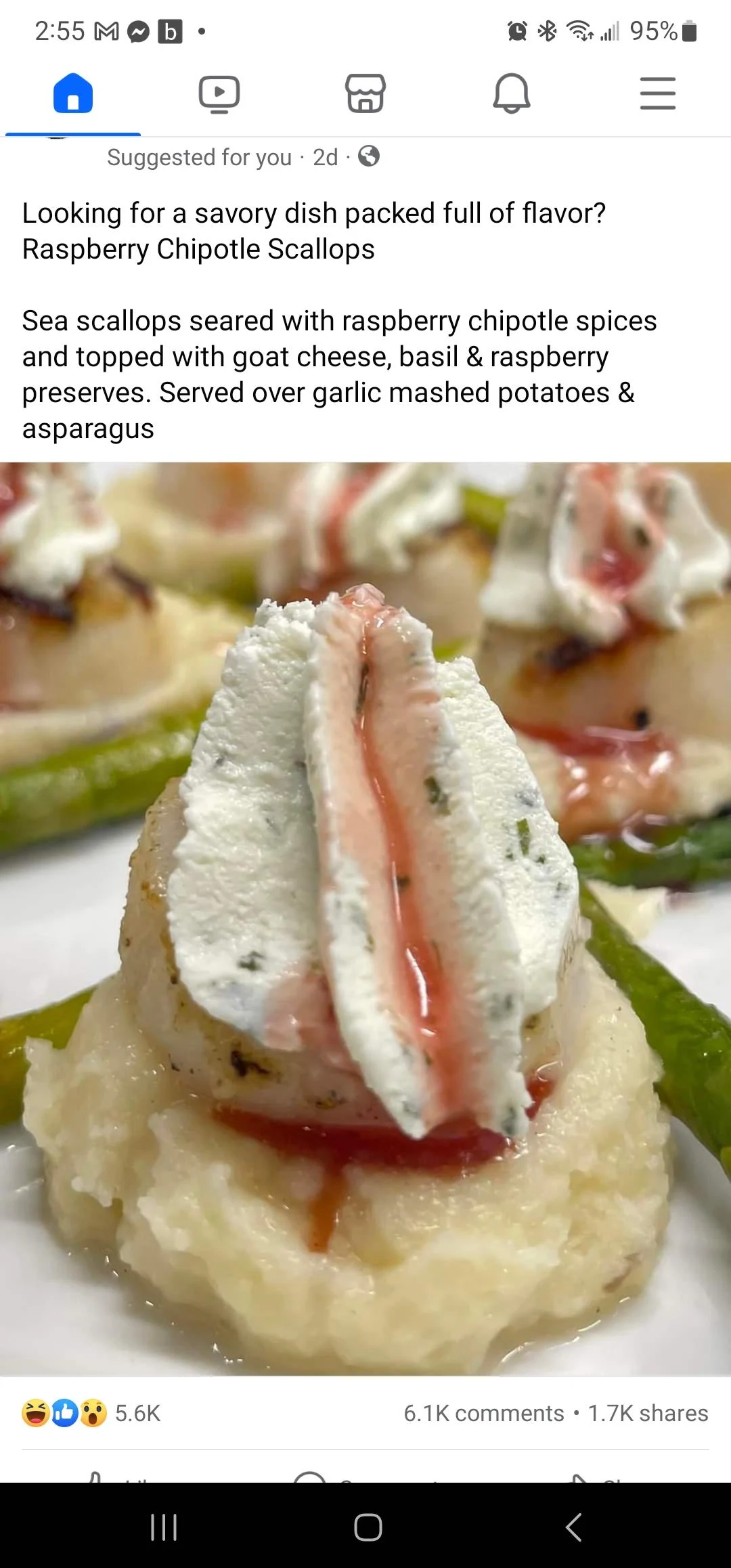 Raspberry Sea Scallops | Scrolller