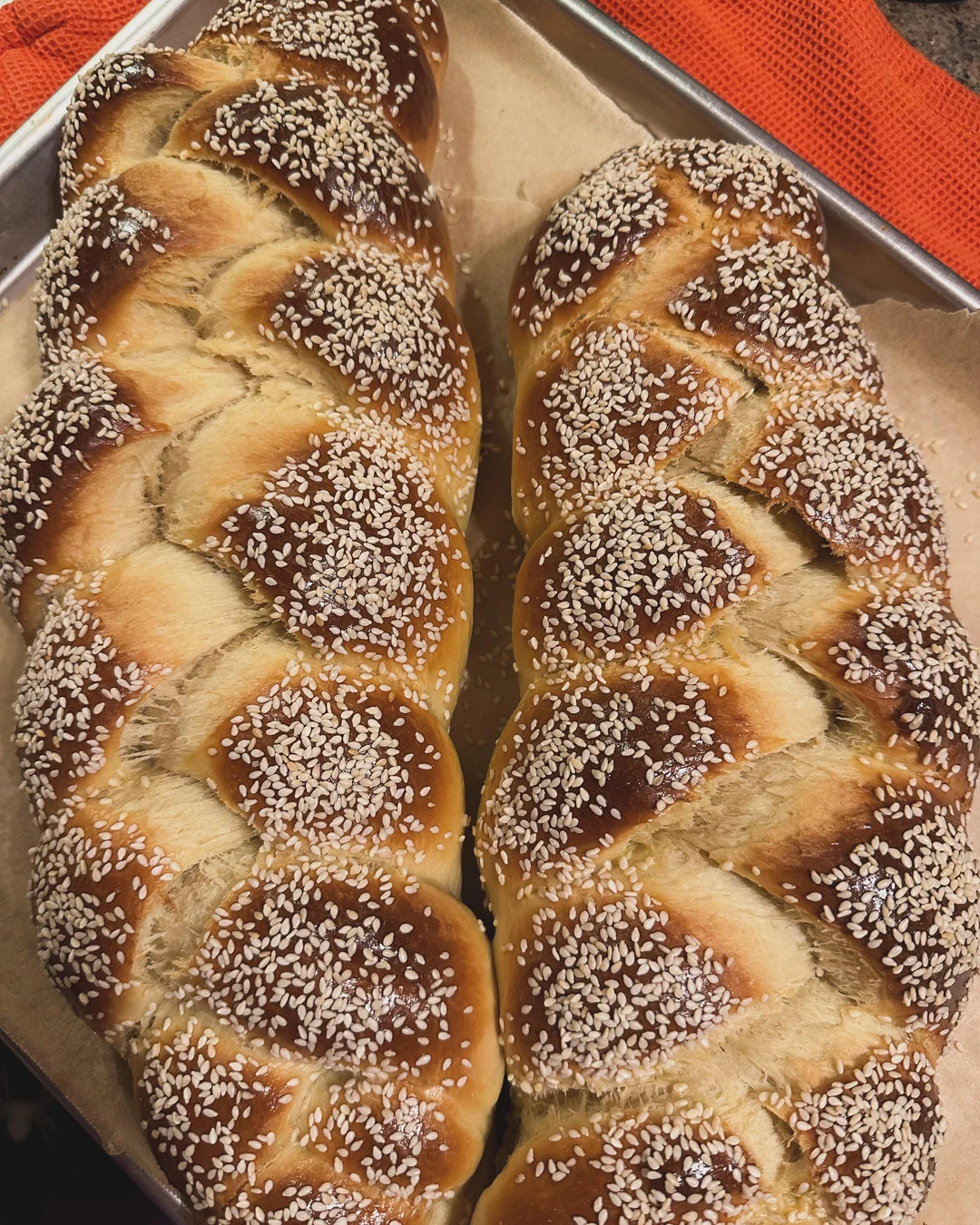 Claire’s honey tahini challah. First try! | Scrolller