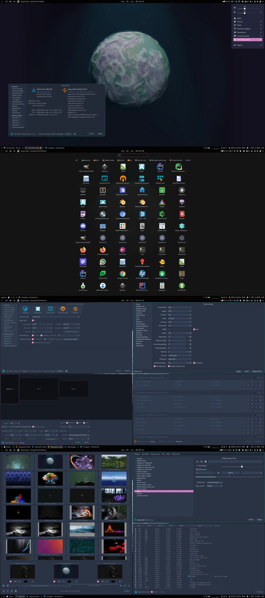 Hyprland w/ nwg-shell | Scrolller