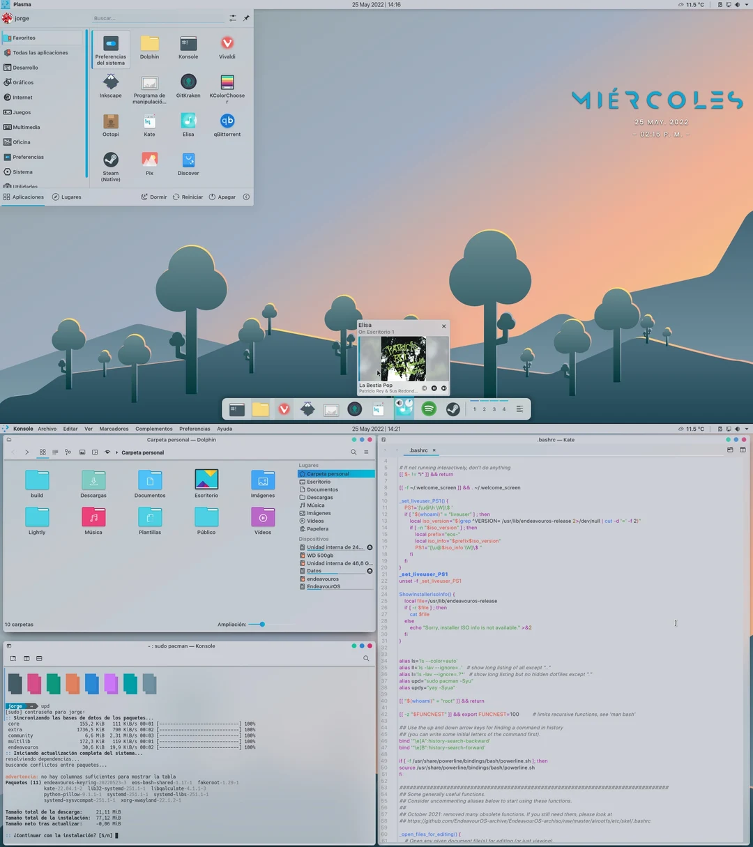 [KDE Plasma] Edna Light updated, screenshot. | Scrolller
