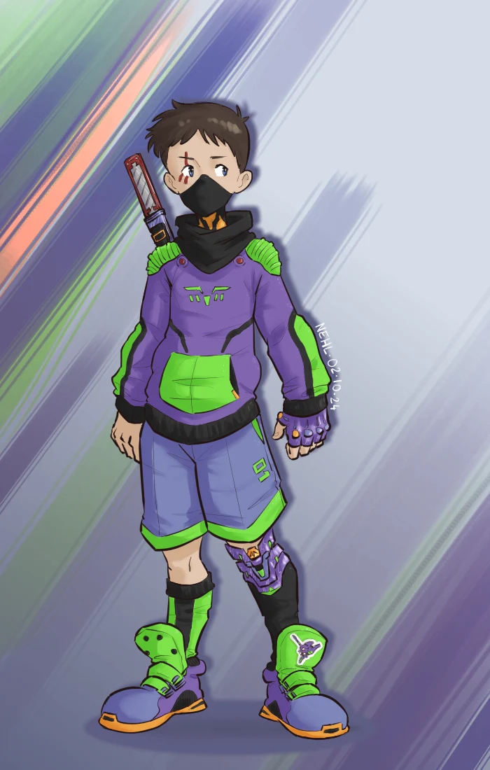 Shinji in EVA-01 style drip | Scrolller