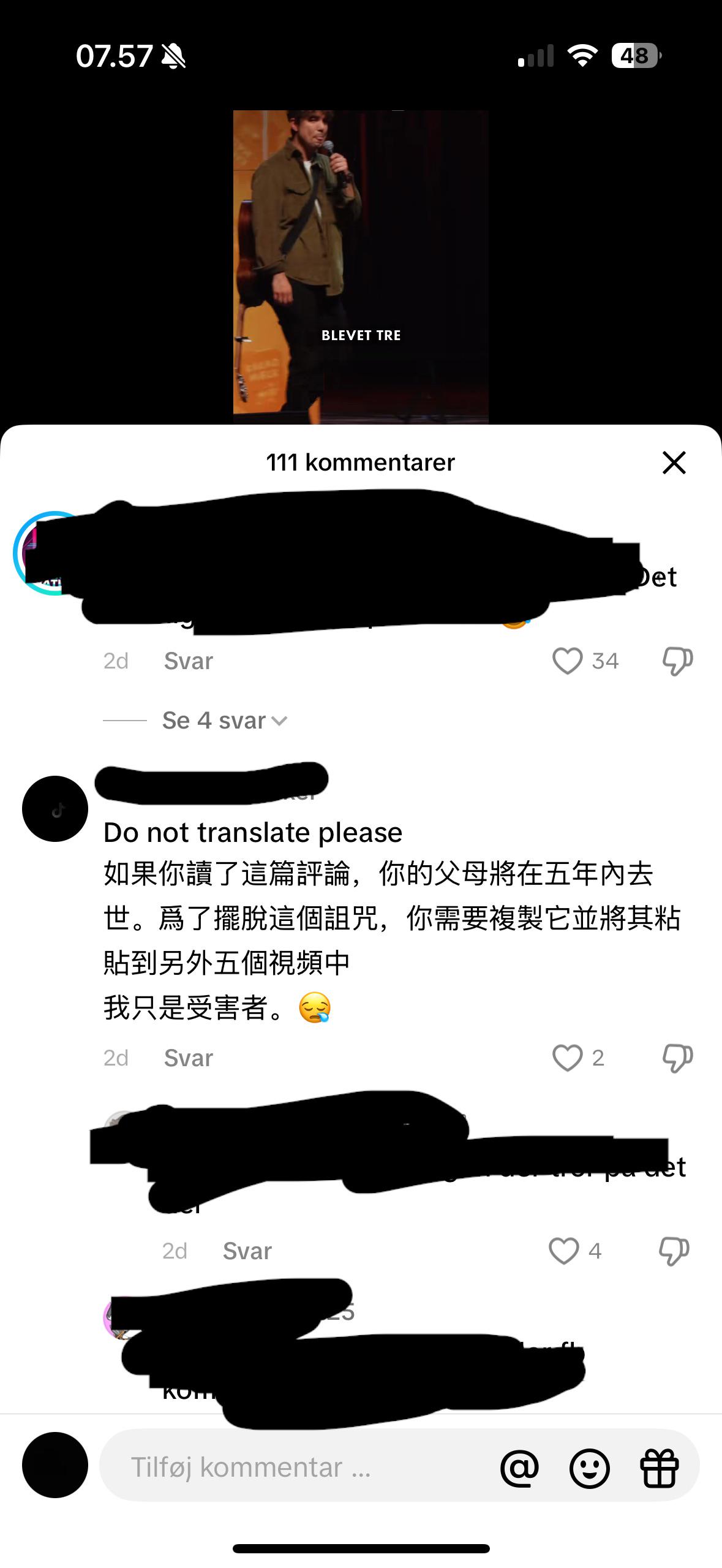 Has anyone else stumbled upon the “do not translate please ” comment? | Scrolller