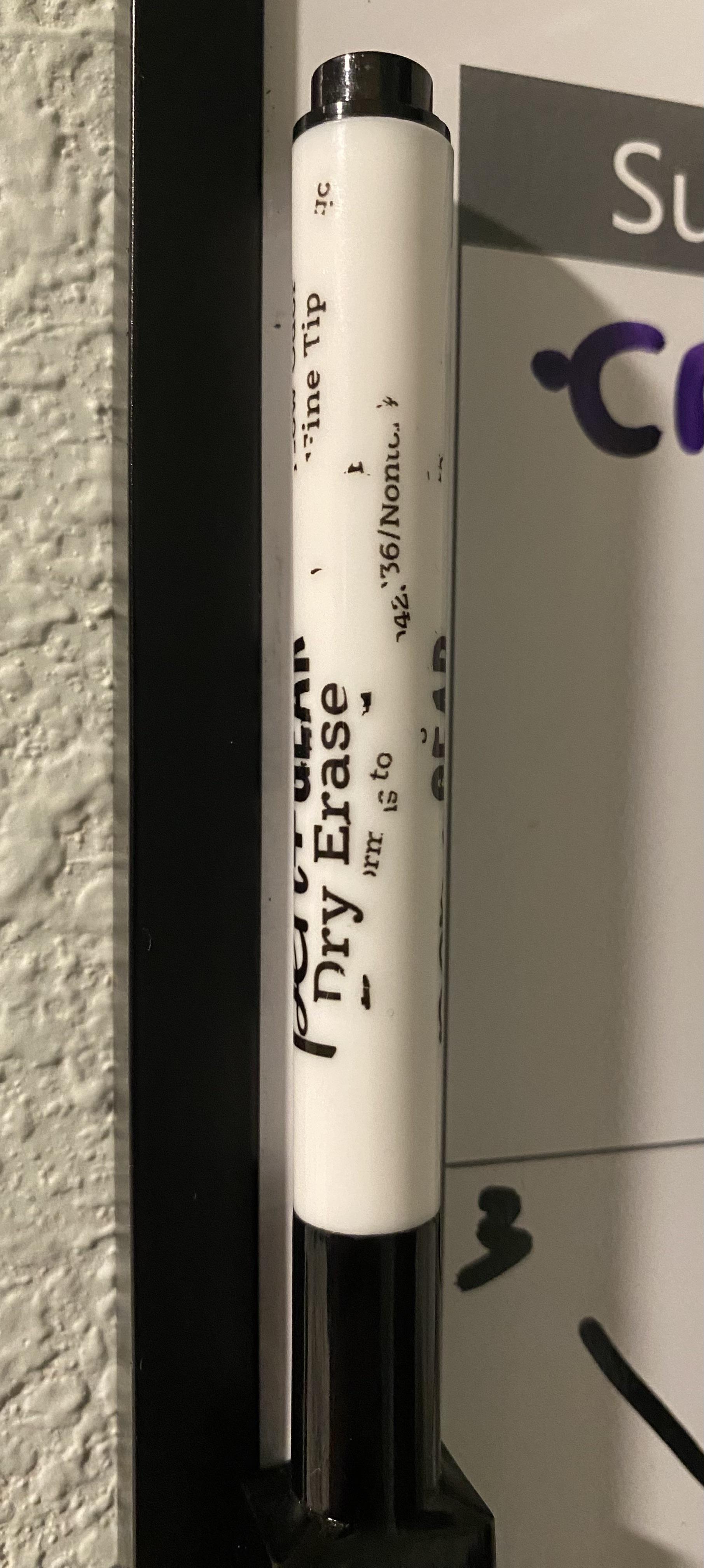 The letters migrated around on this dry erase marker. | Scrolller