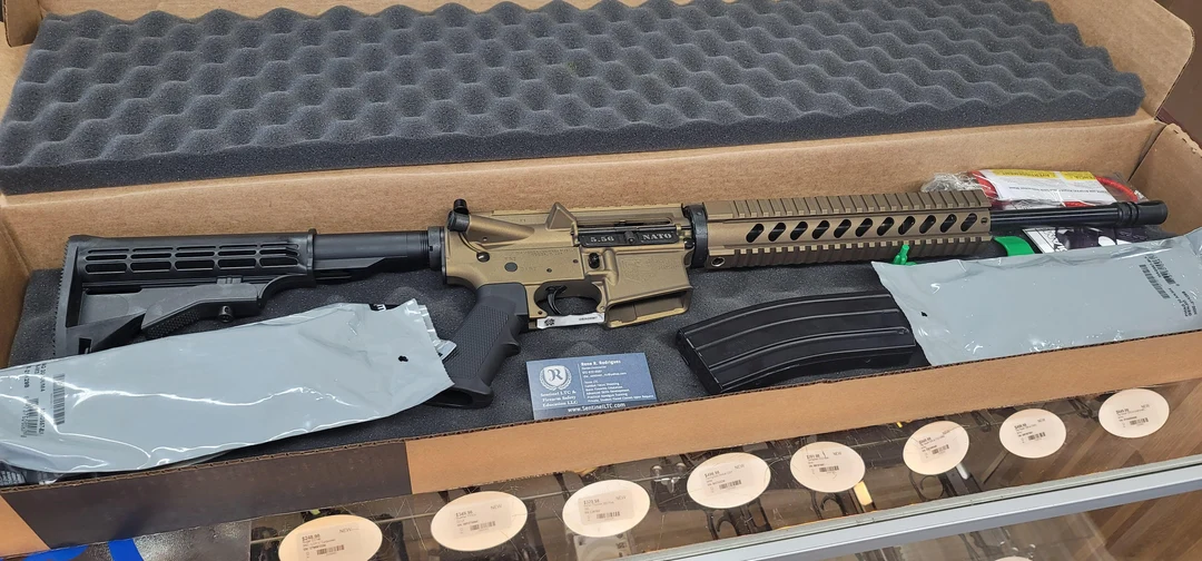 First purchase, DB15, with quad pic rail hand guard with custom cerakote. | Scrolller