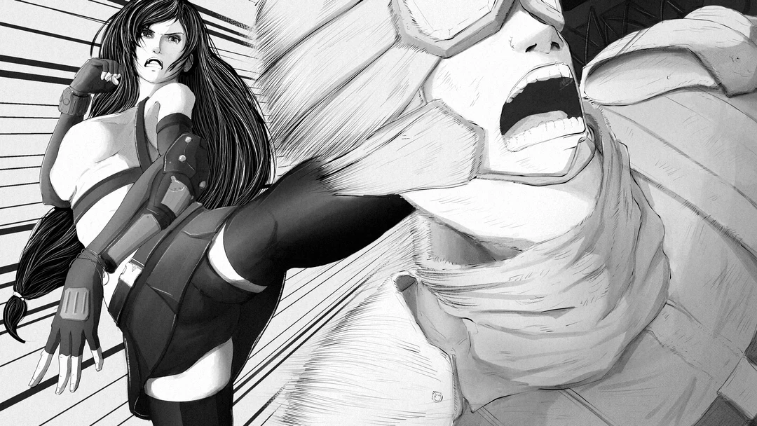 I drew Tifa kicking some Shinra ass! | Scrolller