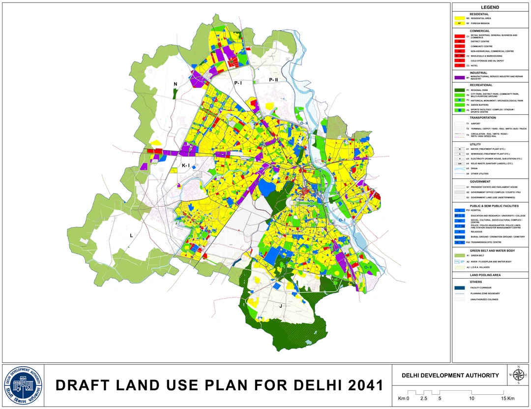 DDA Draft Land Use Delhi Master Plan 2041 | Scrolller