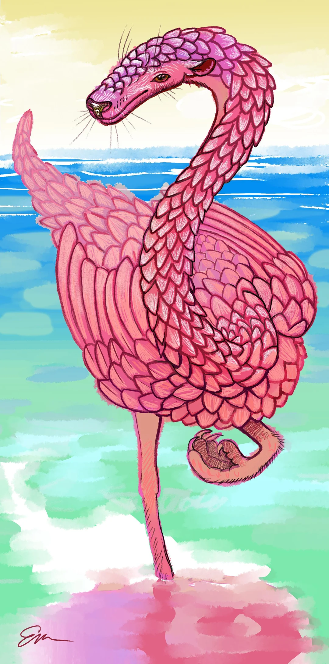 PANGOLINGO: a Monster I (Eva Sandor) drew as part of promo for my book. | Scrolller