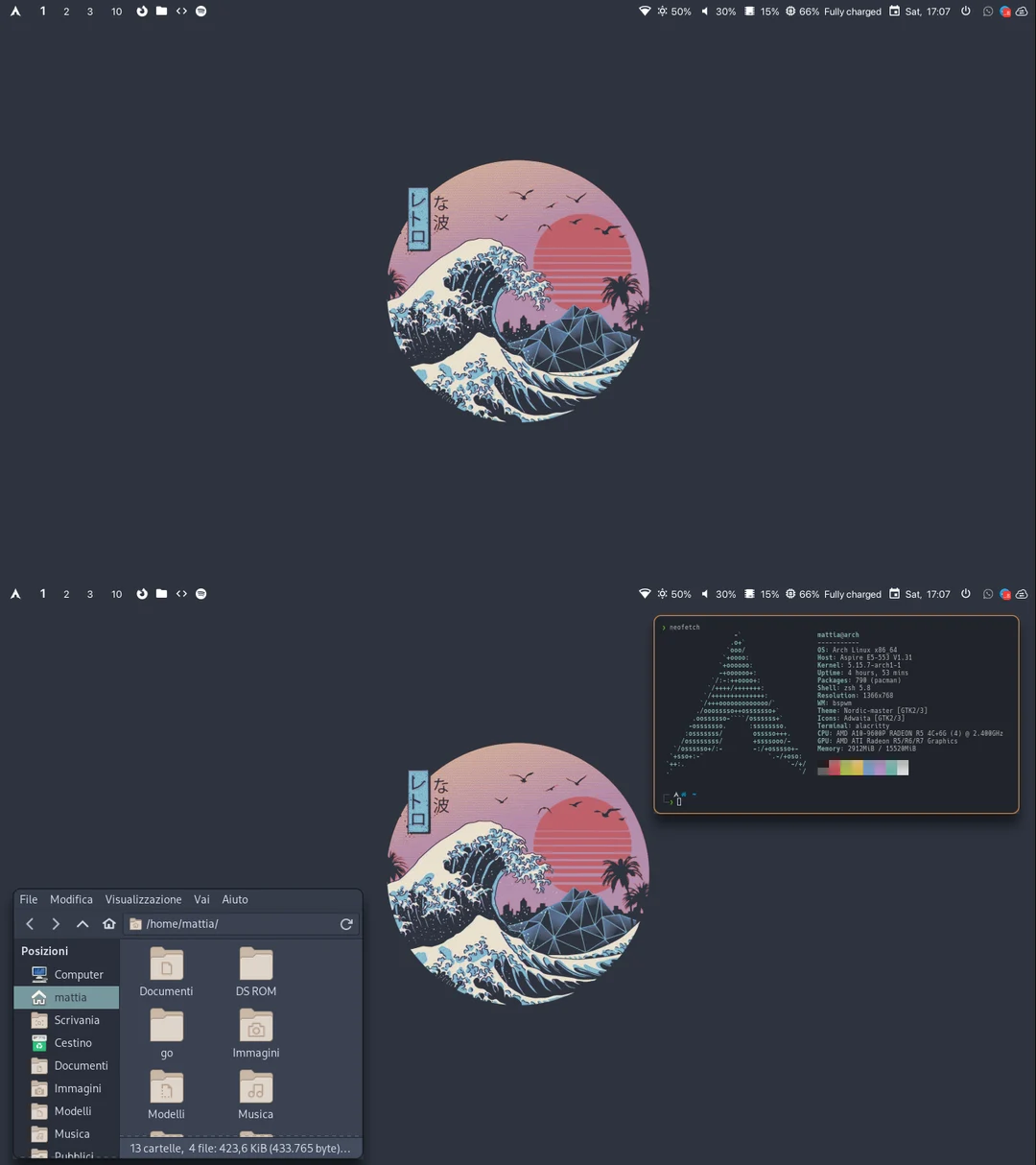 [BSPWM] Blue | Scrolller