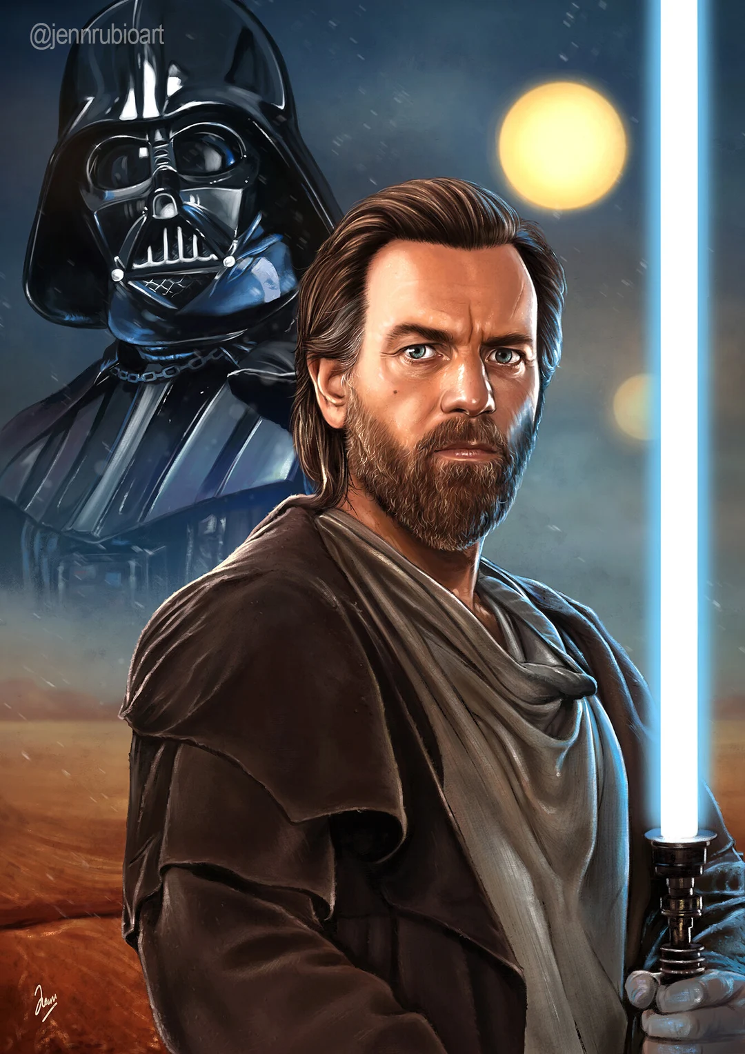 Obi Wan and Darth Vader (by Jenn Rubio) | Scrolller