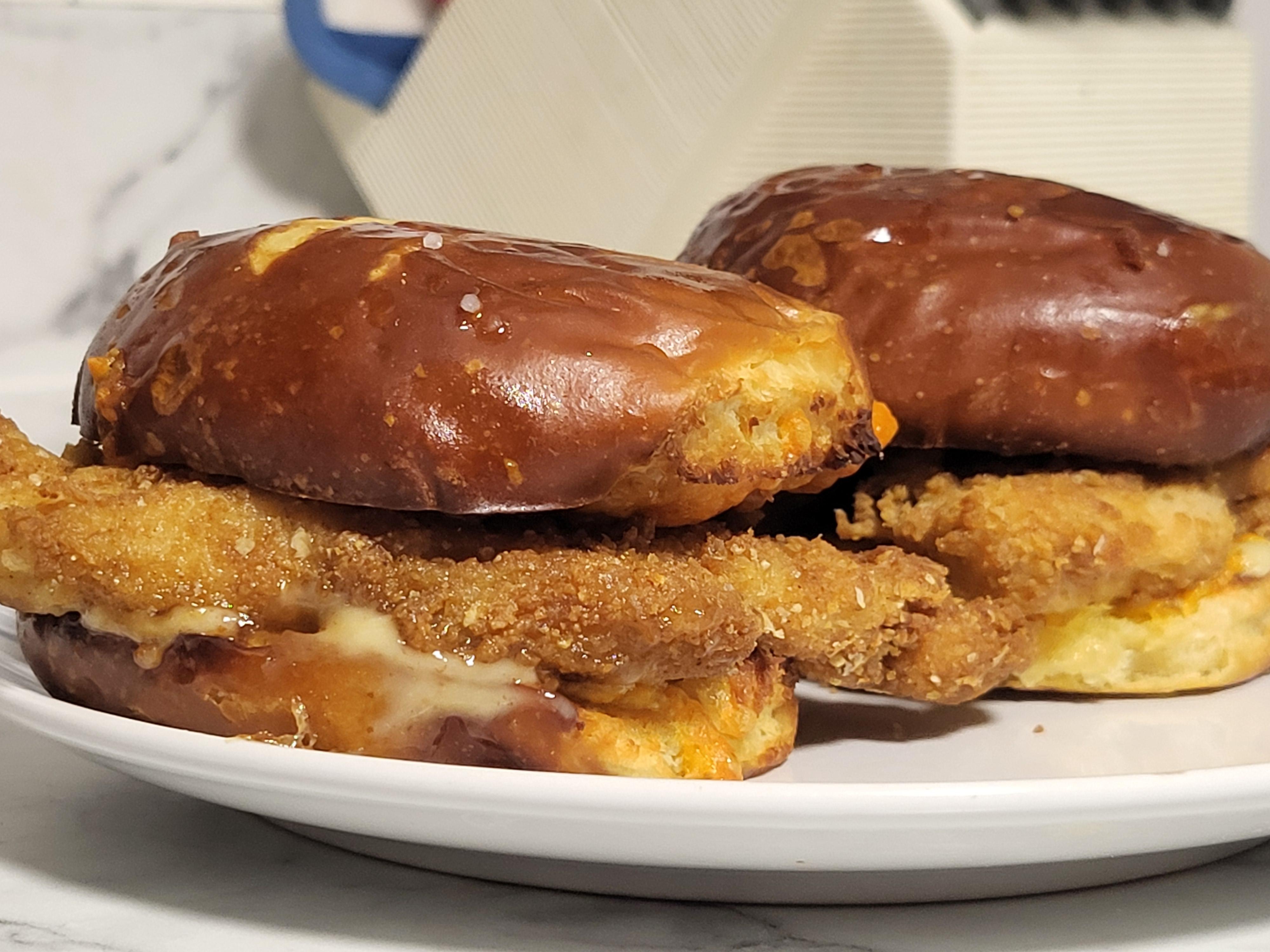[Homemade] Fried Chicken Sandwiches on Pretzel Buns | Scrolller