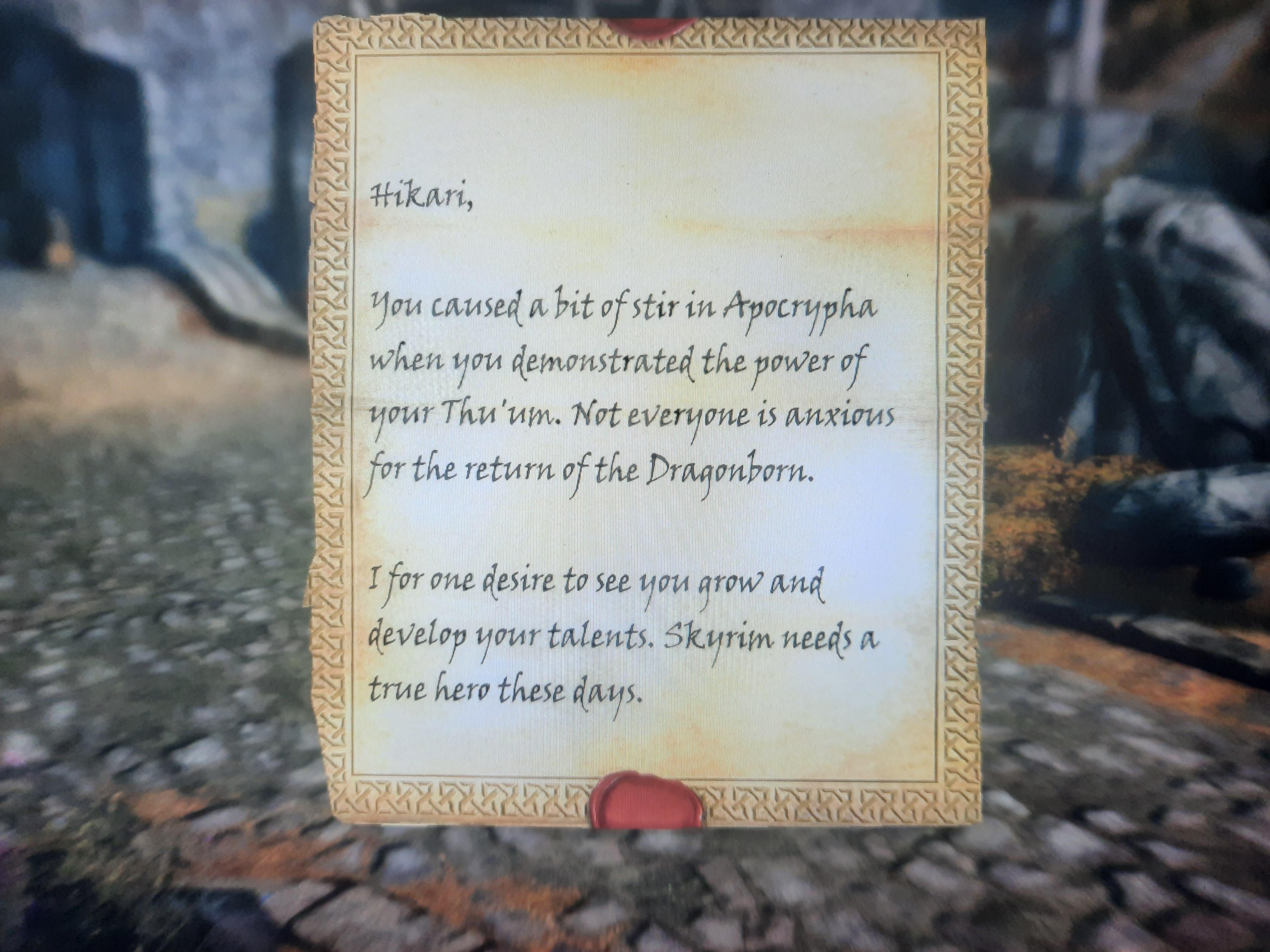 Someone from the oblivion sent me a letter? | Scrolller