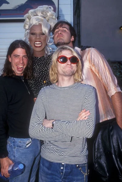 RuPaul and Nirvana, 1993 | Scrolller