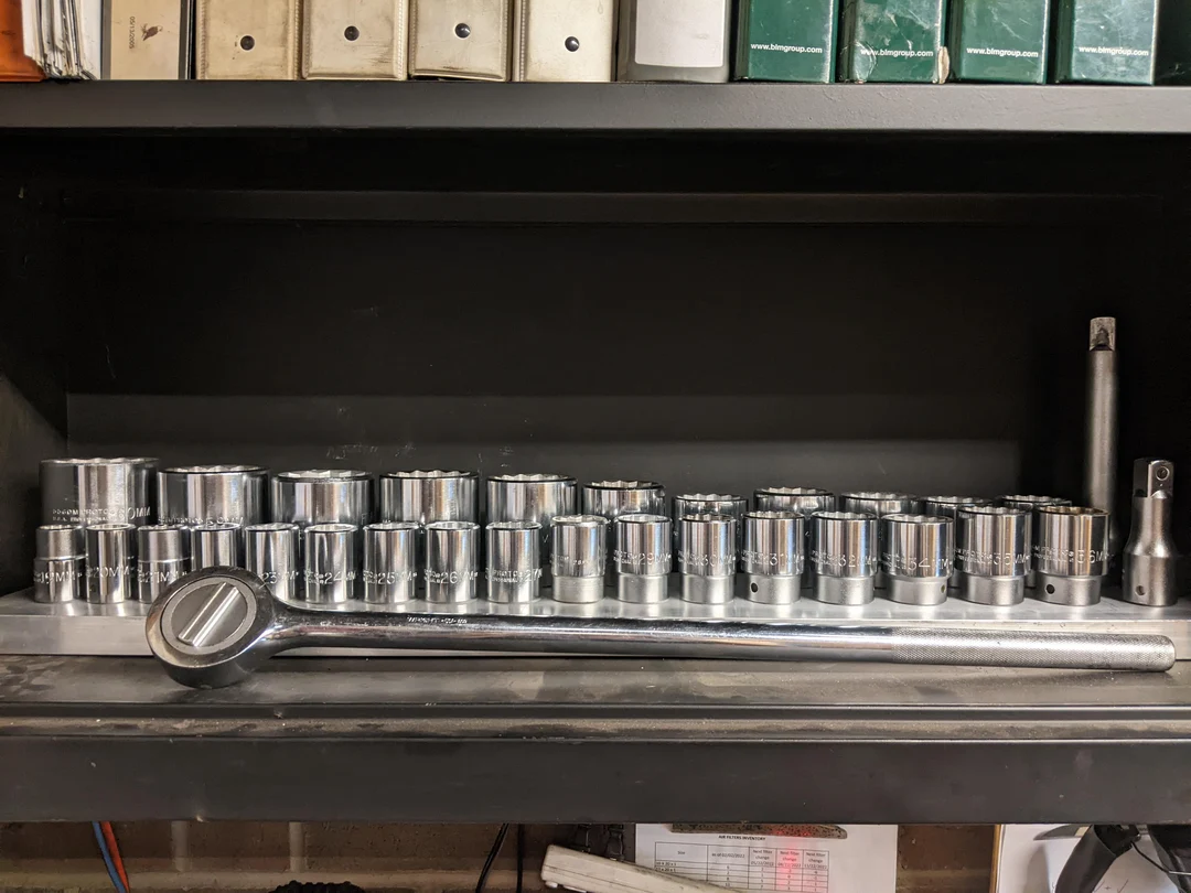 Metric 3/4" drive socket holder | Scrolller